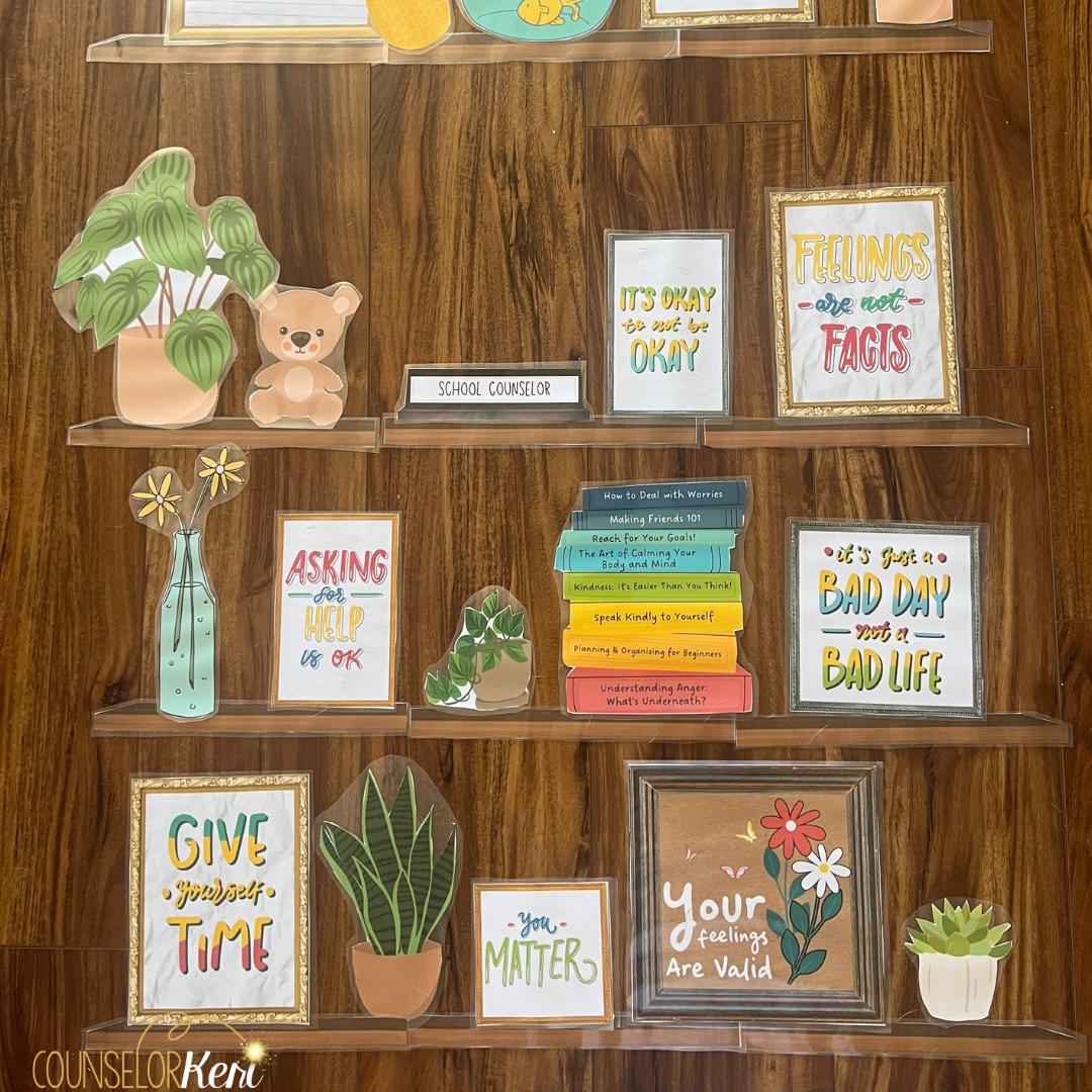 Positive Message & Plants Door Decor and Bulletin Board – Counselor Keri