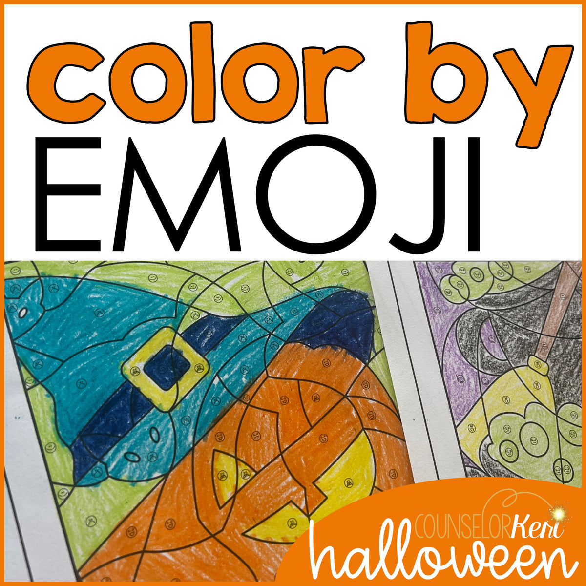 Halloween Color by Feeling Activity: Identify Feelings with Color by E ...