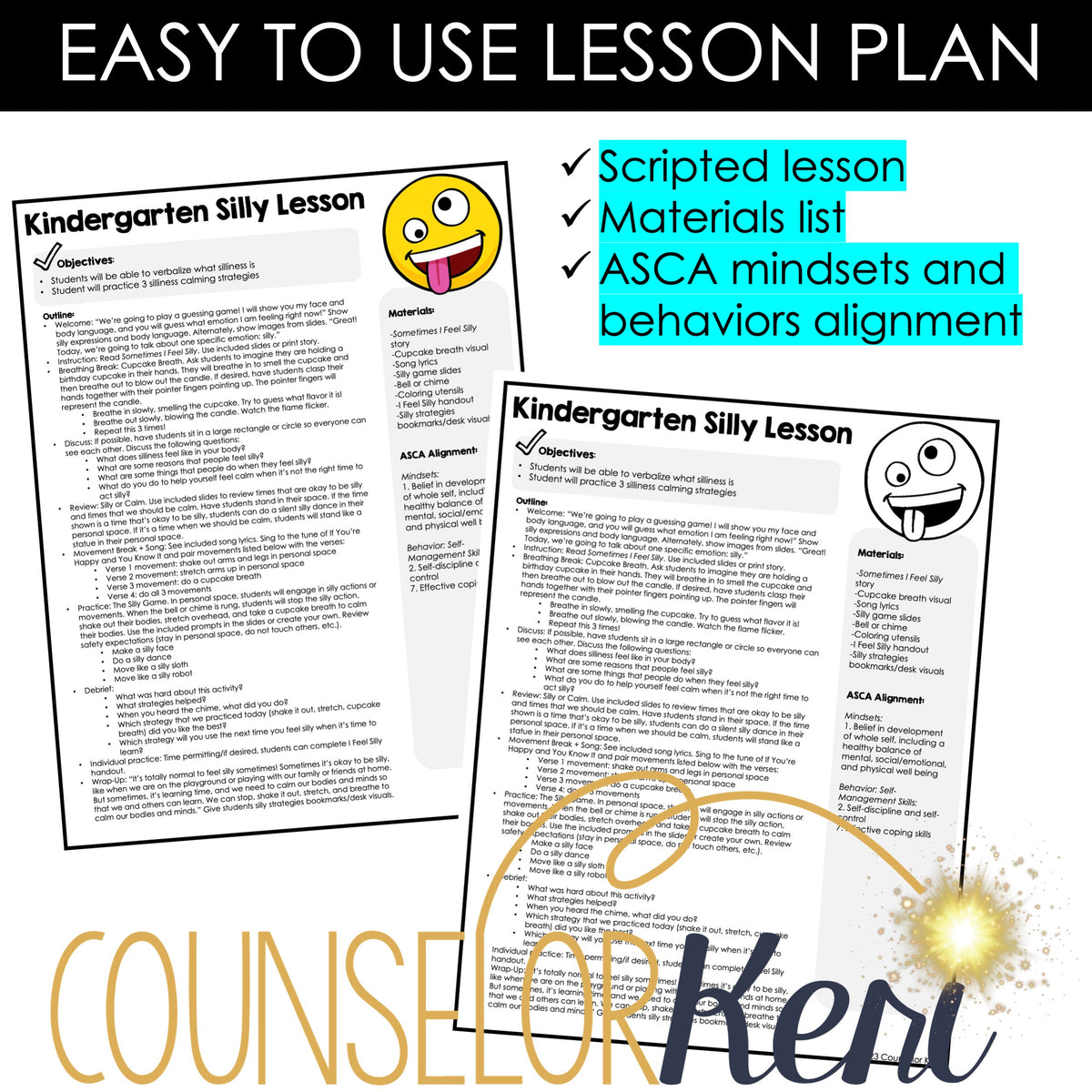 I Feel Silly Counseling Activity: Silliness Lesson for Kindergarten ...