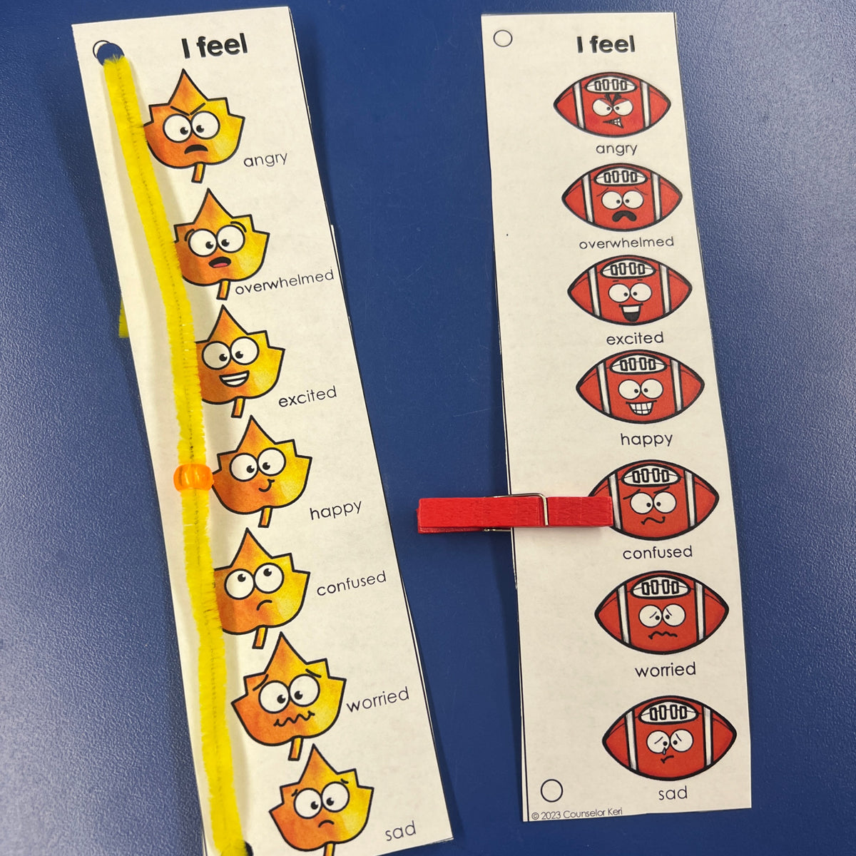 Fall Feelings Activity: Fall Emoji Sliders for Desk Feelings Label ...