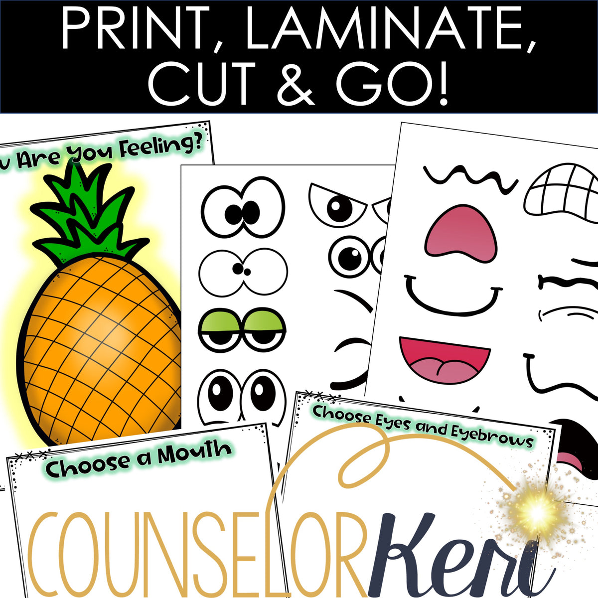 Build a Feeling Pineapple: How Are You Feeling SEL Tool – Counselor Keri