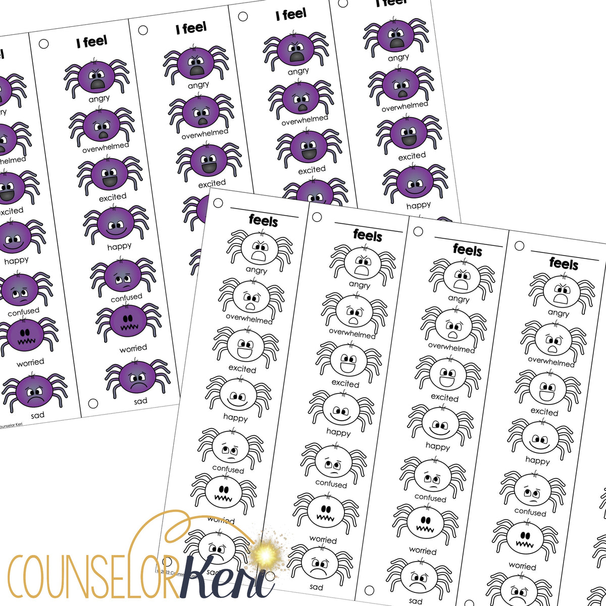 Halloween Feelings Activity: Halloween Emoji Sliders for Desk Feelings ...