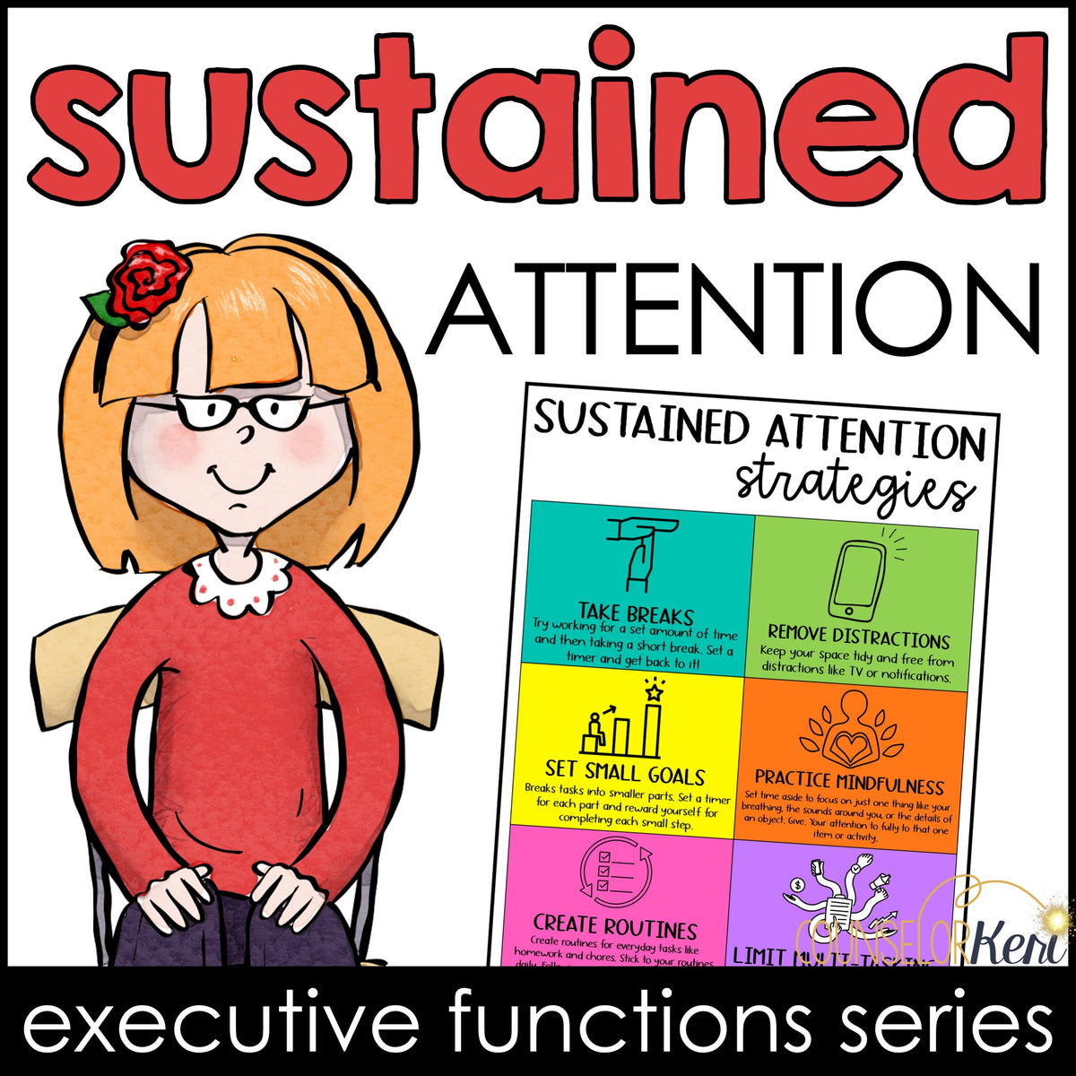 Sustained Attention Lesson: Executive Functioning Classroom Counseling ...