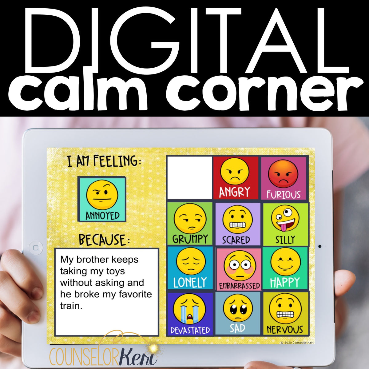 Calm Corner Digital Activity for SEL Distance Learning: Coping Skills ...