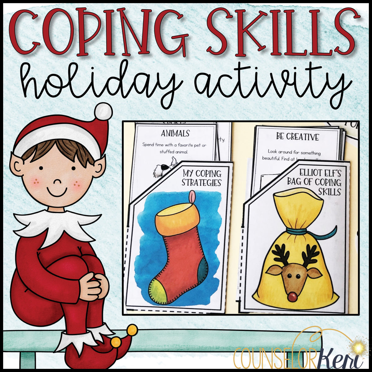 Holiday Coping Skills Activity: Coping Skills Craft for Christmas ...