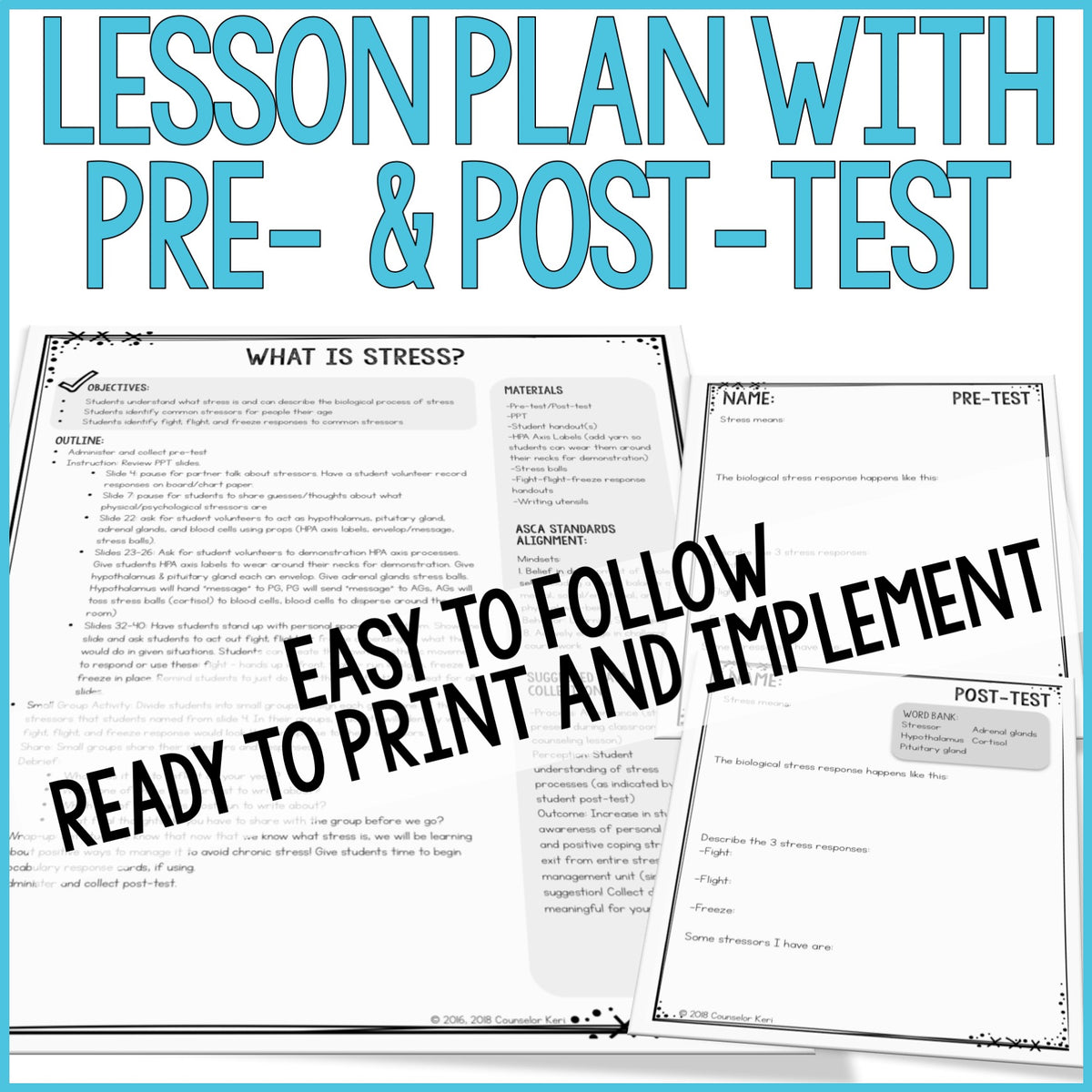 What is Stress Classroom Guidance Lesson on Stress Response System ...