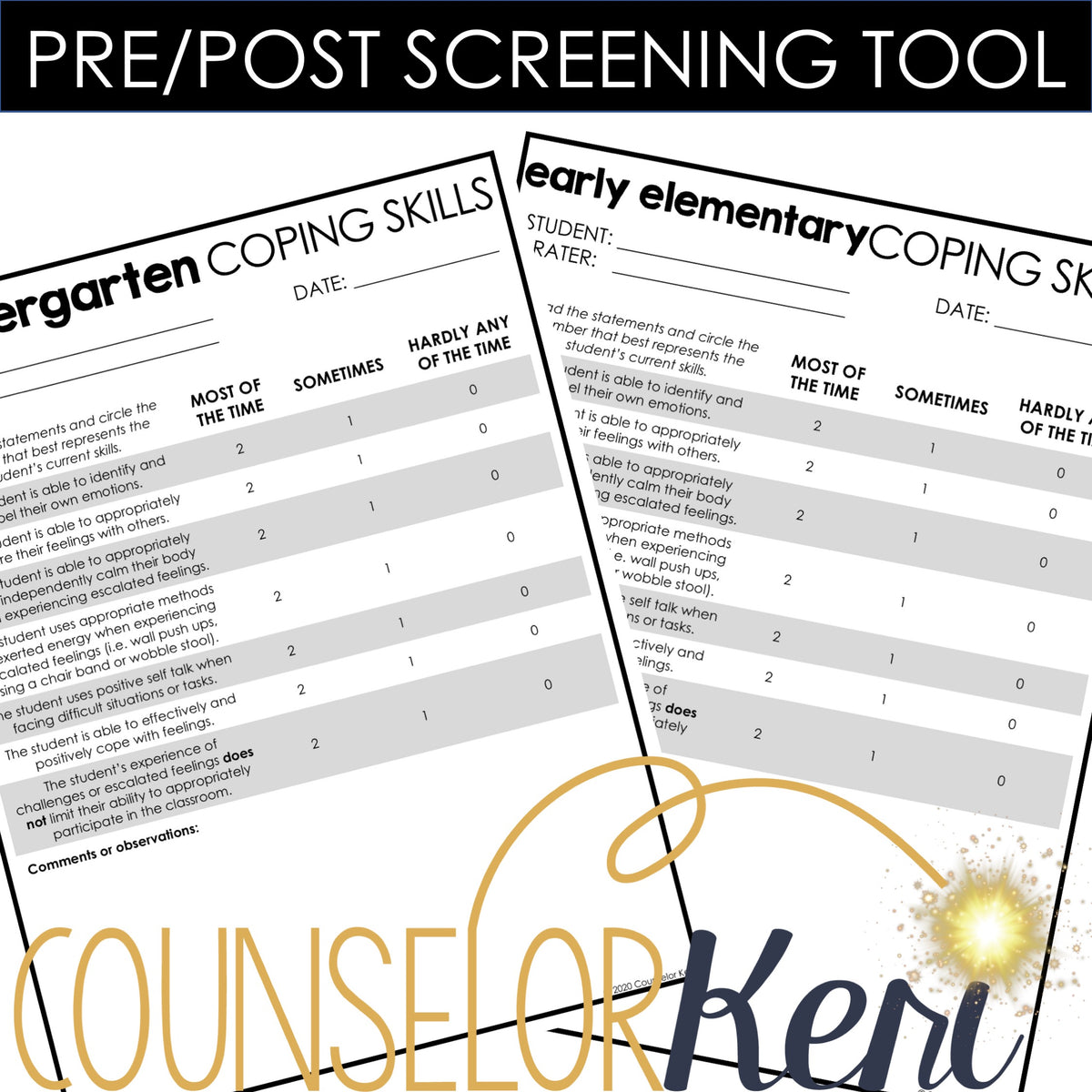 Kindergarten Coping Skills Activities: Coping Skills Group Counseling ...