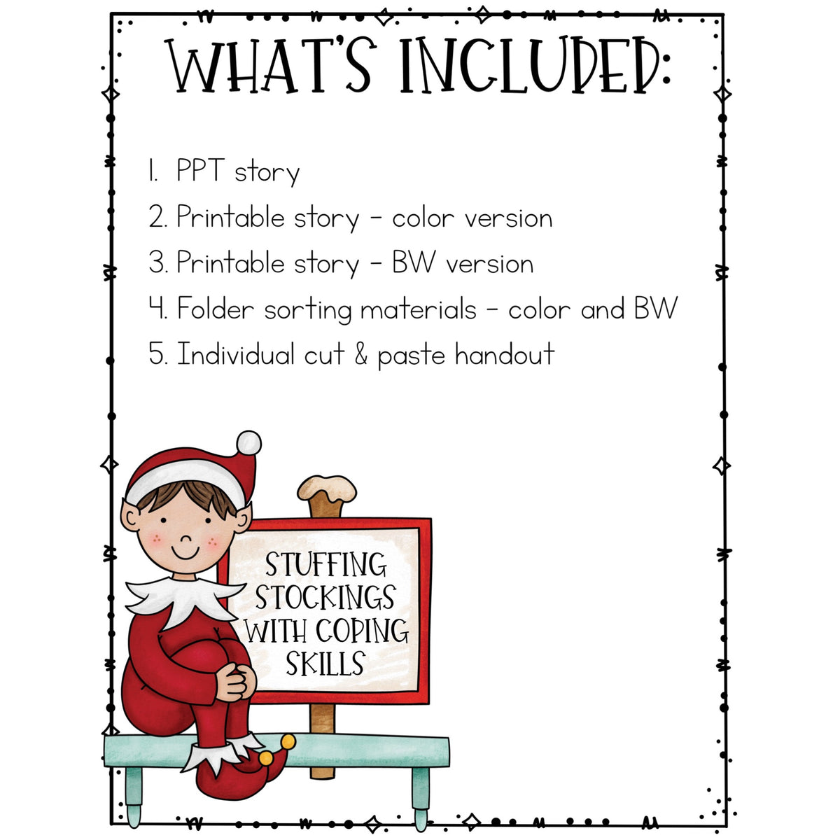 Holiday Coping Skills Activity: Coping Skills Craft for Christmas ...