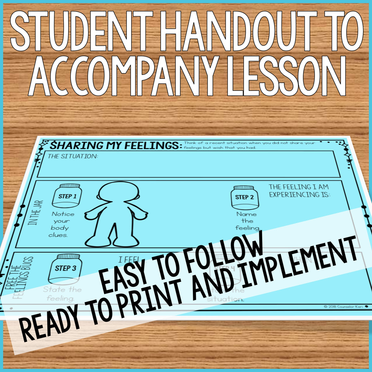 Expressing Emotions Activity Classroom Guidance Lesson for School Coun ...