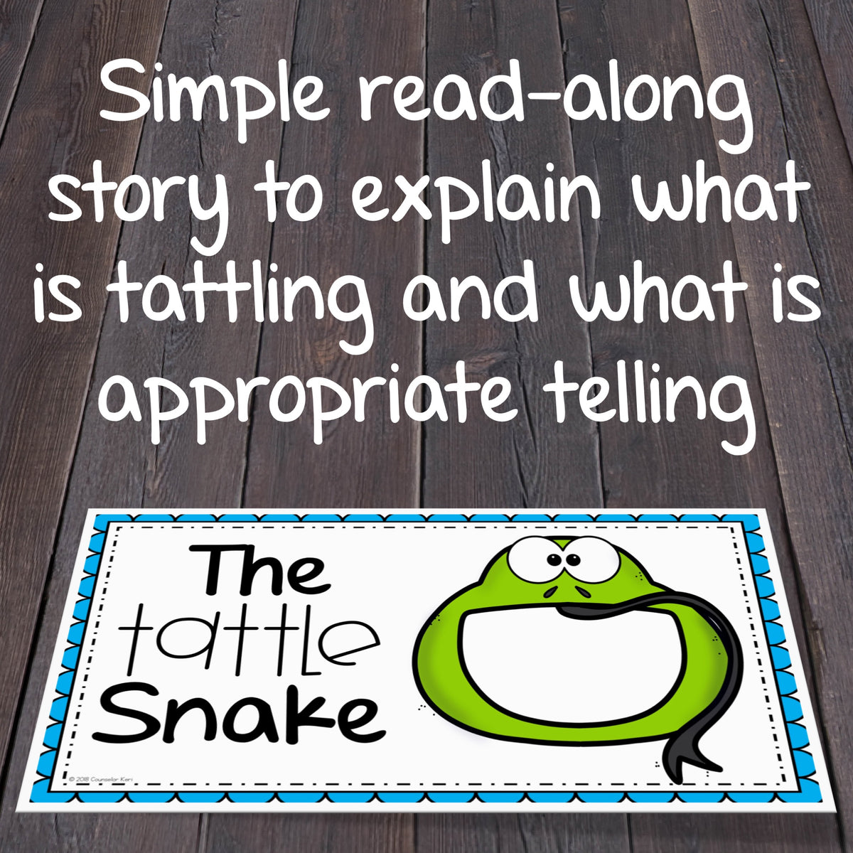 Tattling Activity Sort and Story Book for Elementary School Counseling ...