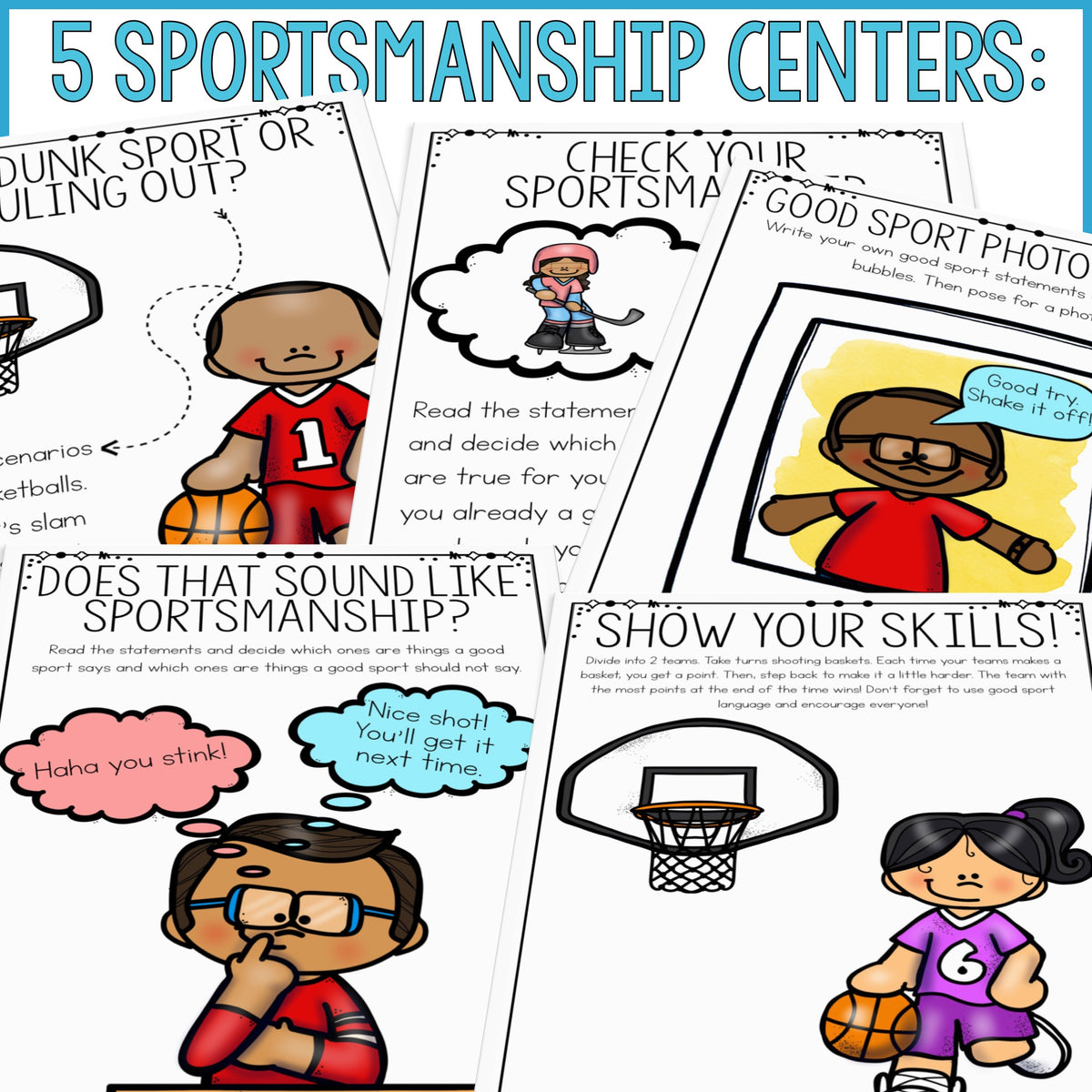 Sportsmanship Lesson and Centers Classroom Guidance Lesson for School ...