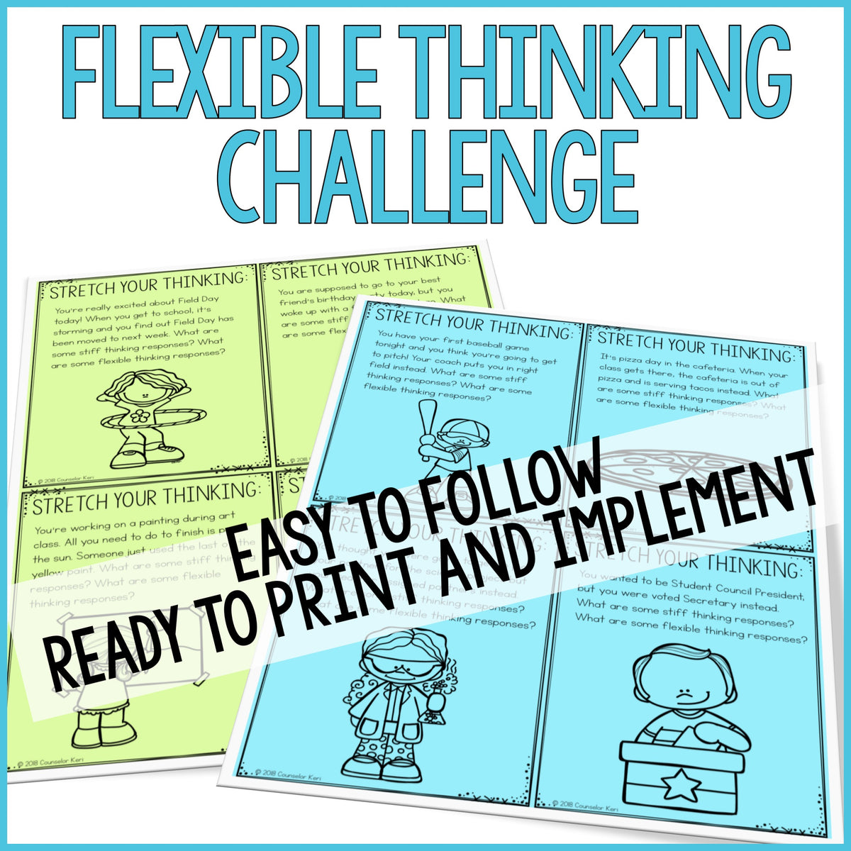 Flexible Thinking Classroom Guidance Lesson for School Counseling ...