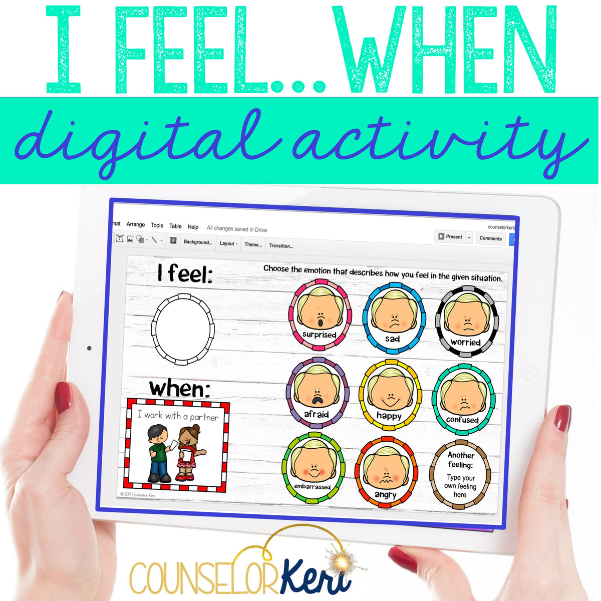 I Feel/When Feeling Labeling Digital Activity for Elementary School Co ...