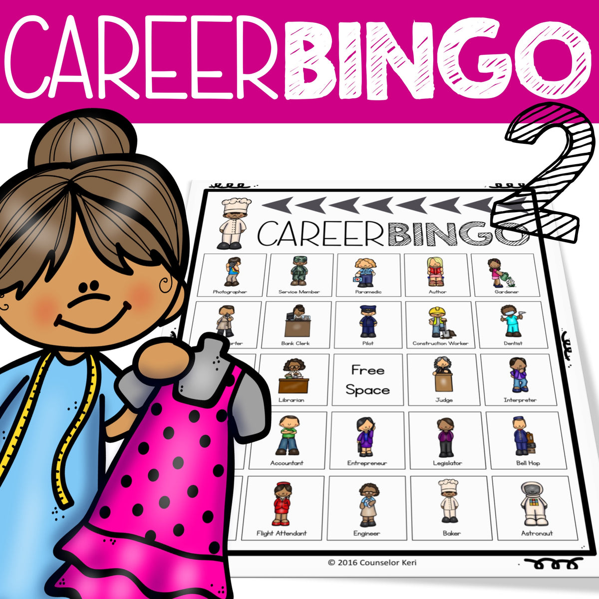 Career Bingo 2 - Community Helper Game for Elementary Career Education ...