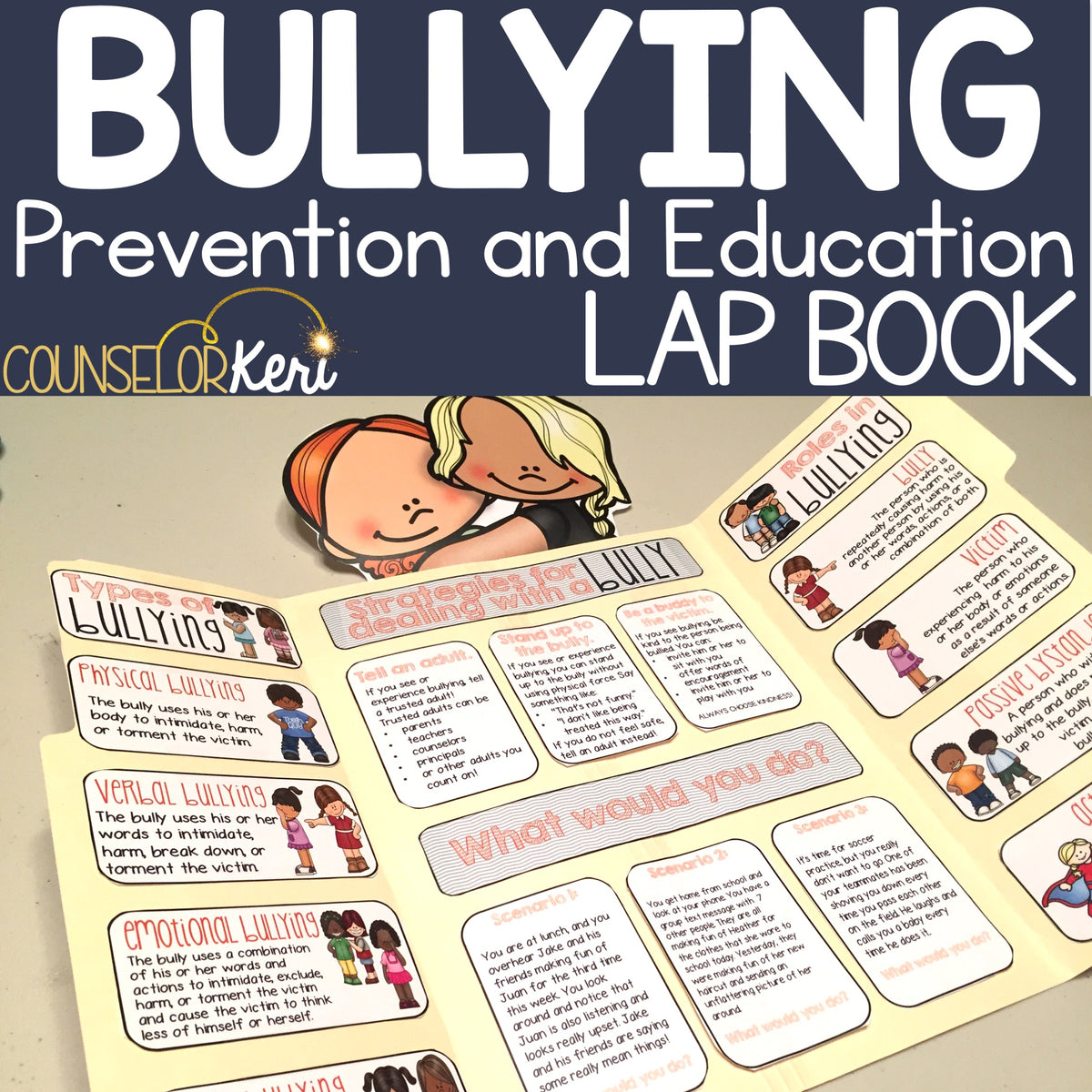 Bullying Lap Book: Bullying Prevention Activity for Elementary School ...