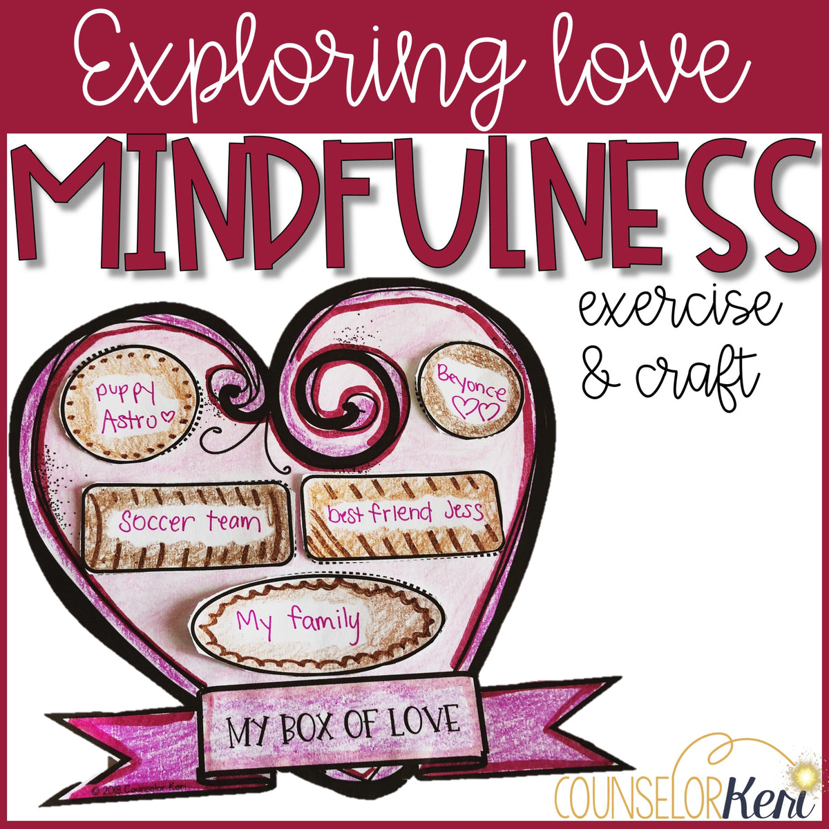 Valentine's Day Mindfulness Activity Valentines Day Craft – Counselor Keri