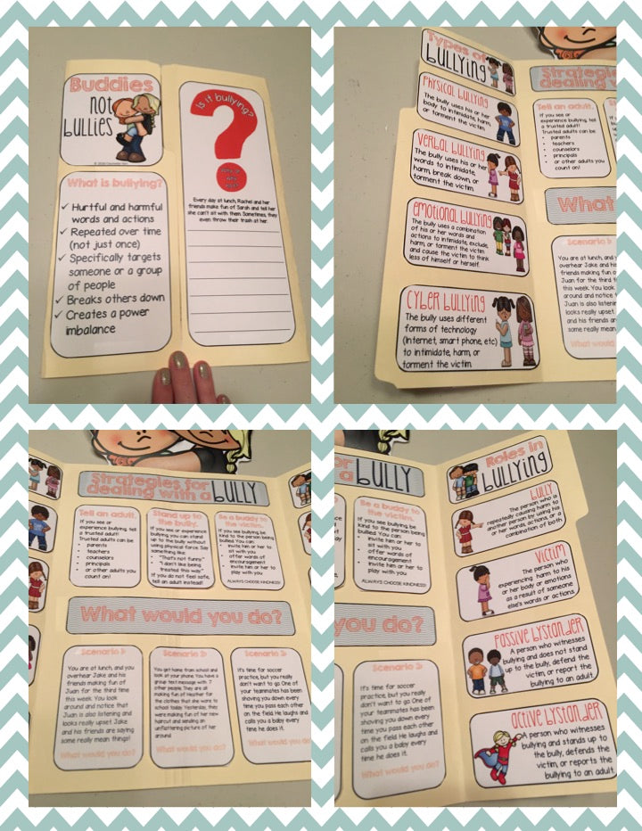 Bullying Lap Book: Bullying Prevention Activity for Elementary School ...