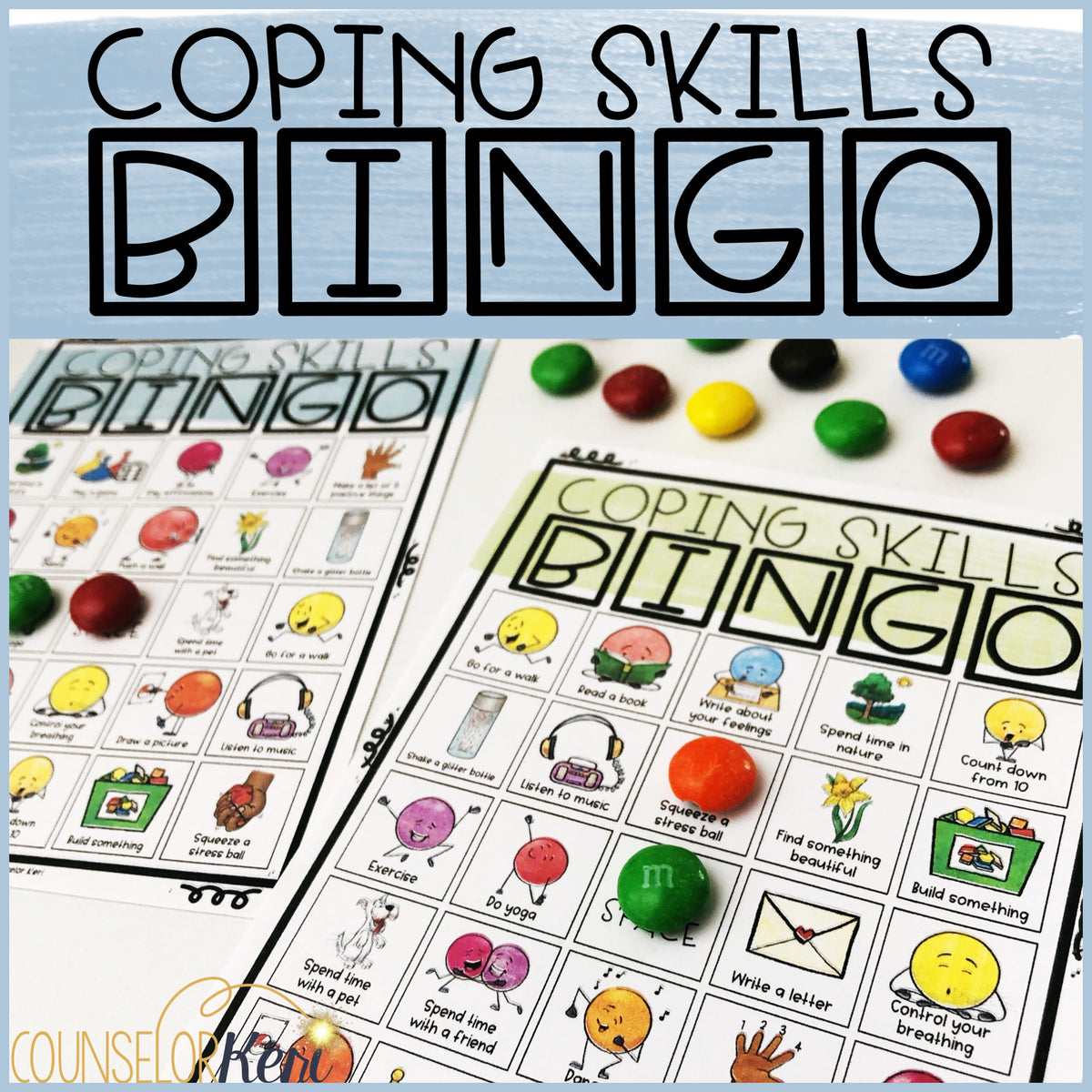 Coping Skills Game: Bingo Counseling Game to Practice Calming Strategi ...