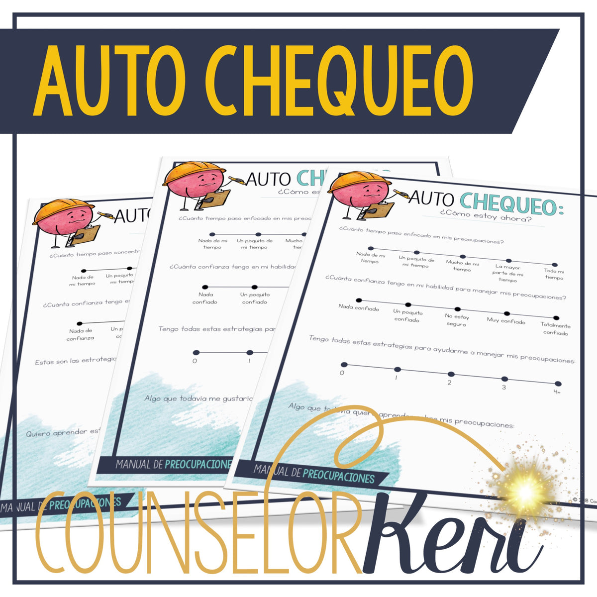 Spanish Worry Workbook Managing Worry Activities & Spanish Counseling ...