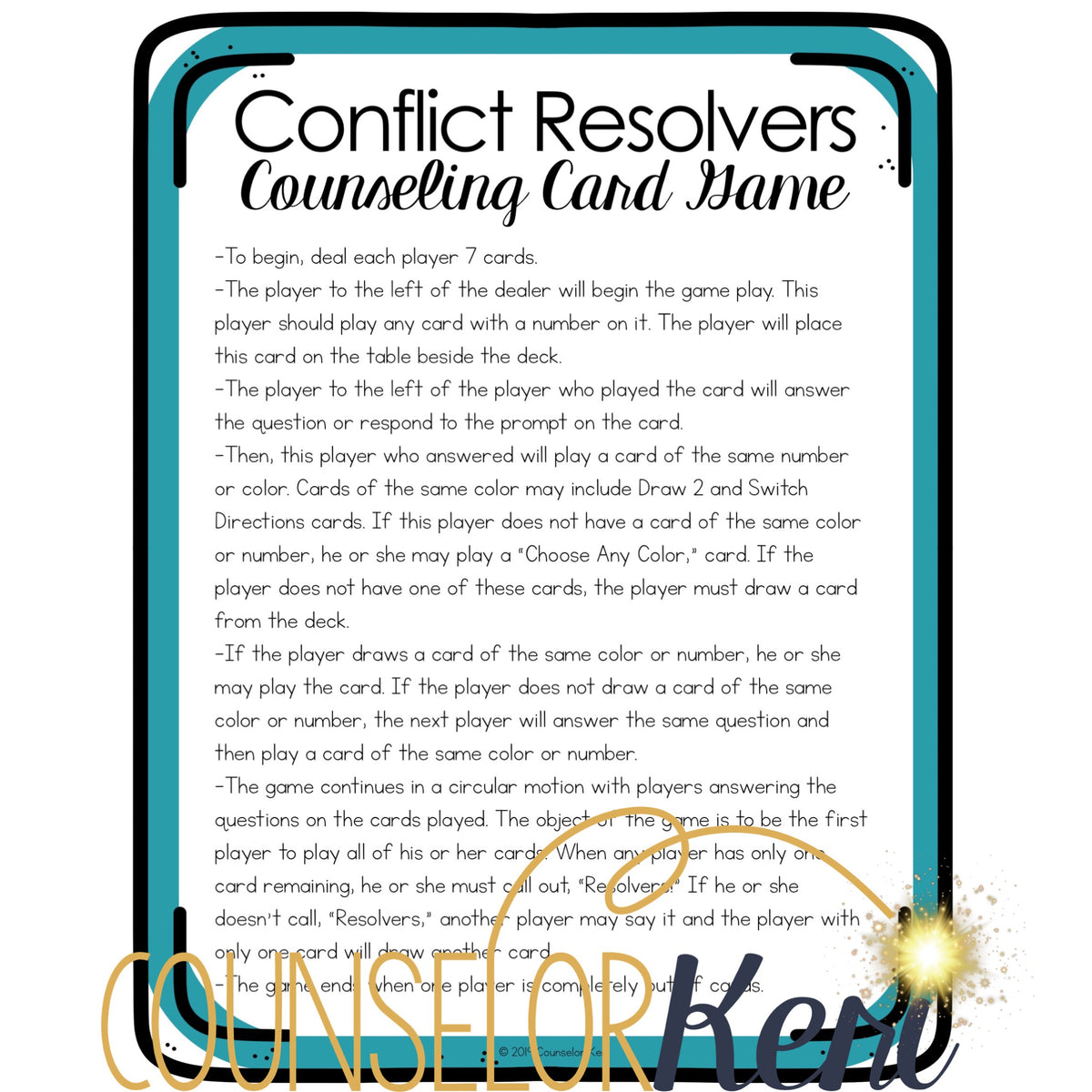 Conflict Resolution Counseling Game: Resolving Conflicts Card Game ...