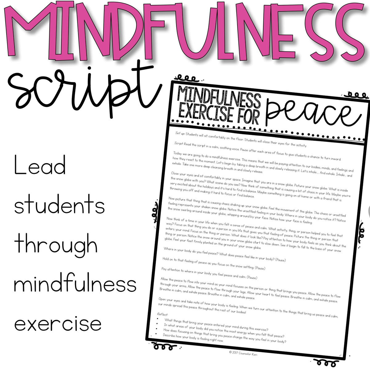 Winter Mindfulness Activity and Mindfulness Craft to Explore Calming S ...