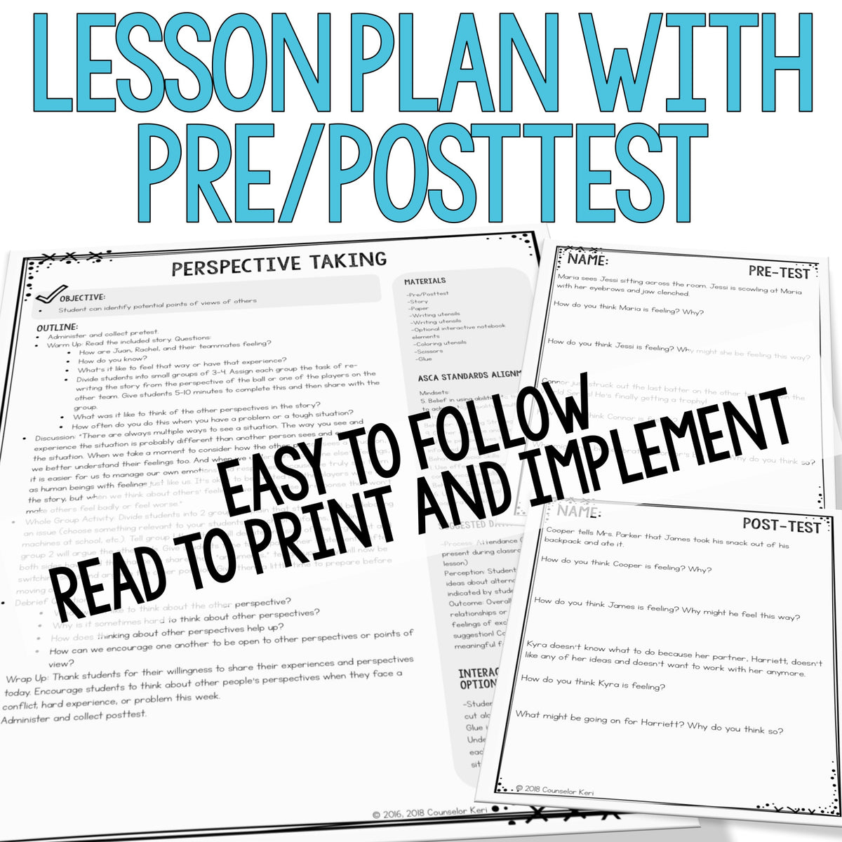 Perspective Taking Classroom Guidance Lesson for School Counseling ...