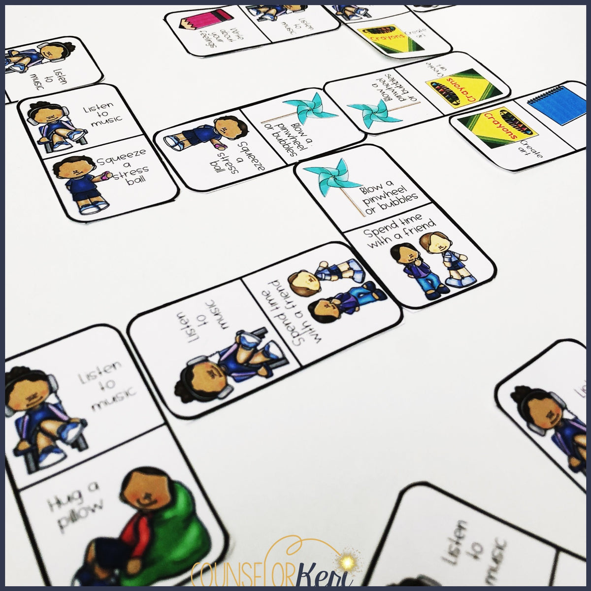 Coping Skills Game: Coping Skills Dominoes Counseling Game – Counselor Keri