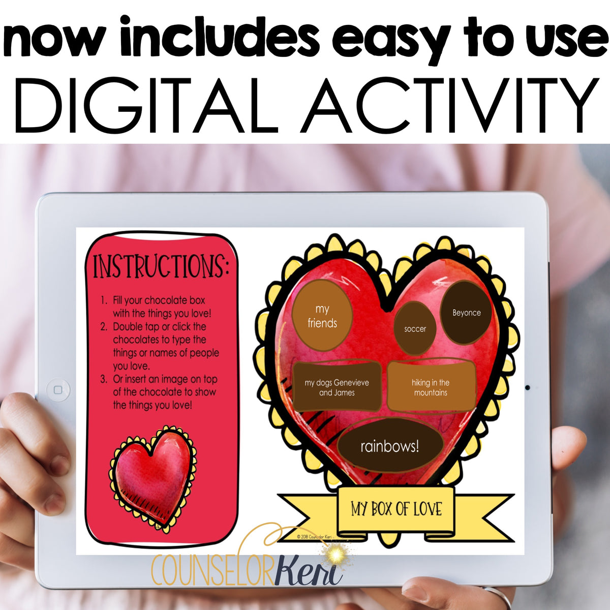 Valentine's Day Mindfulness Activity Valentines Day Craft – Counselor Keri