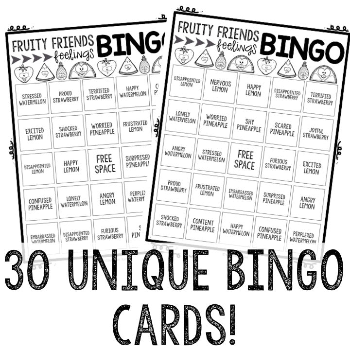 Feelings BINGO Emotion Recognition Game for Elementary School Counseli ...