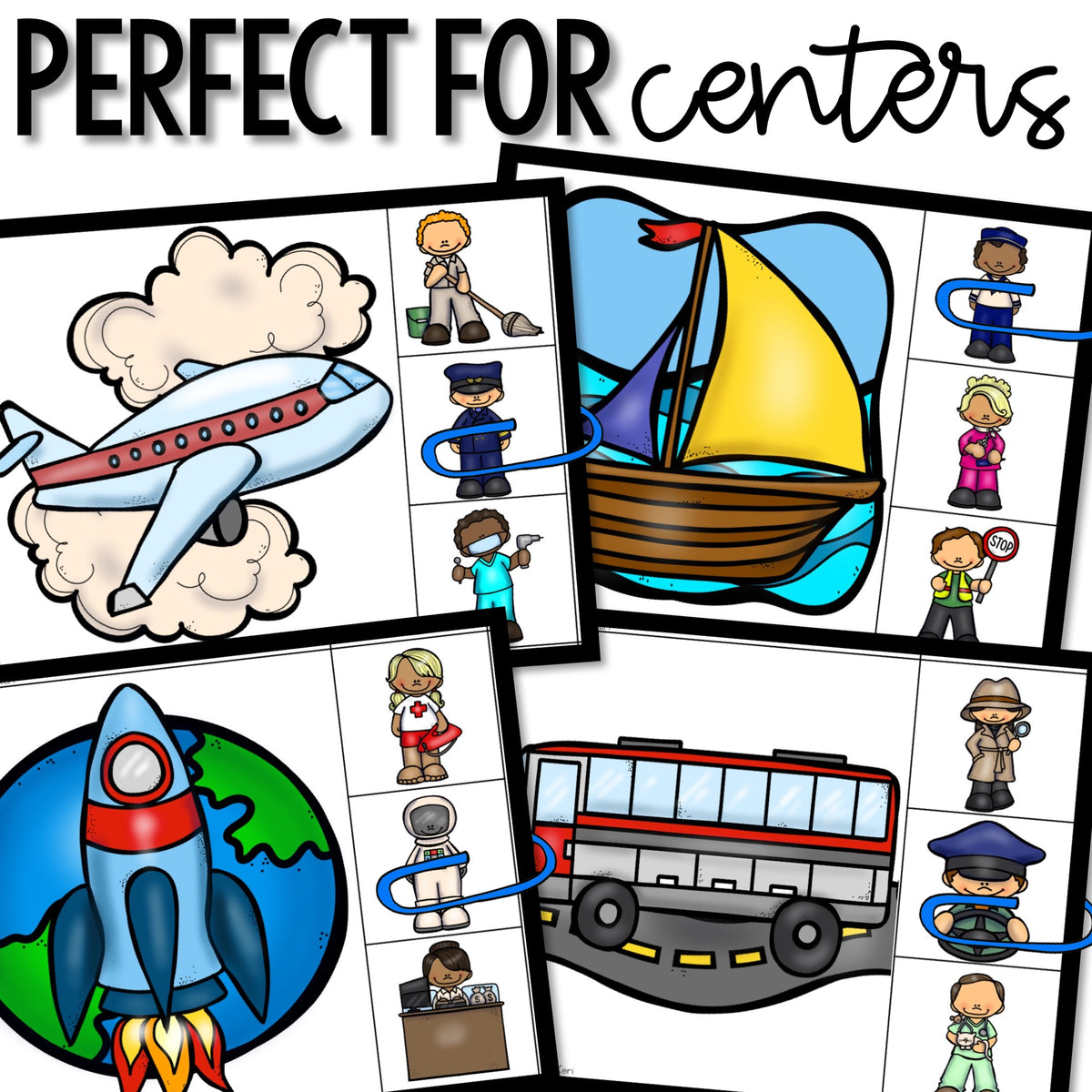 Community Helper Clip Cards for Counseling Centers: Career Education A ...