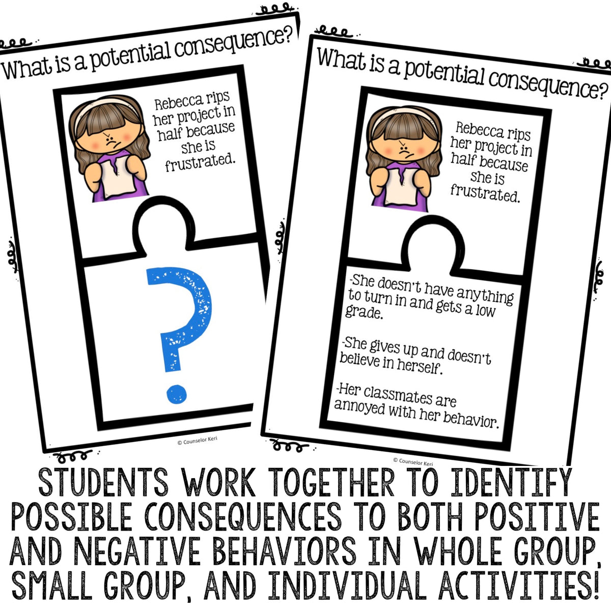 Behaviors and Consequences Classroom Guidance Lesson Behavior Scoot Ac ...