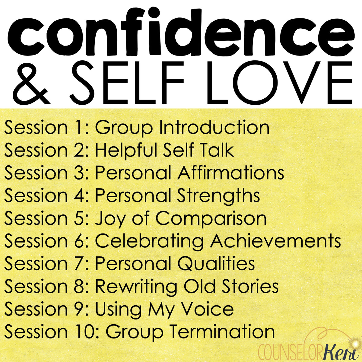 Confidence Group: Confidence and Self Esteem Activities for Group Coun ...