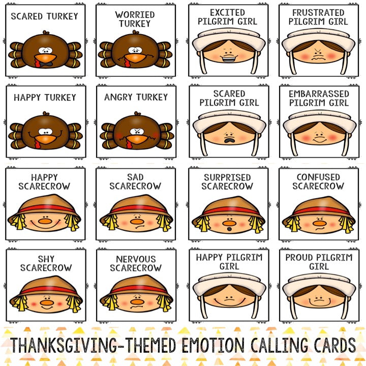 Thanksgiving Feelings Bingo Game - Elementary School Counseling ...