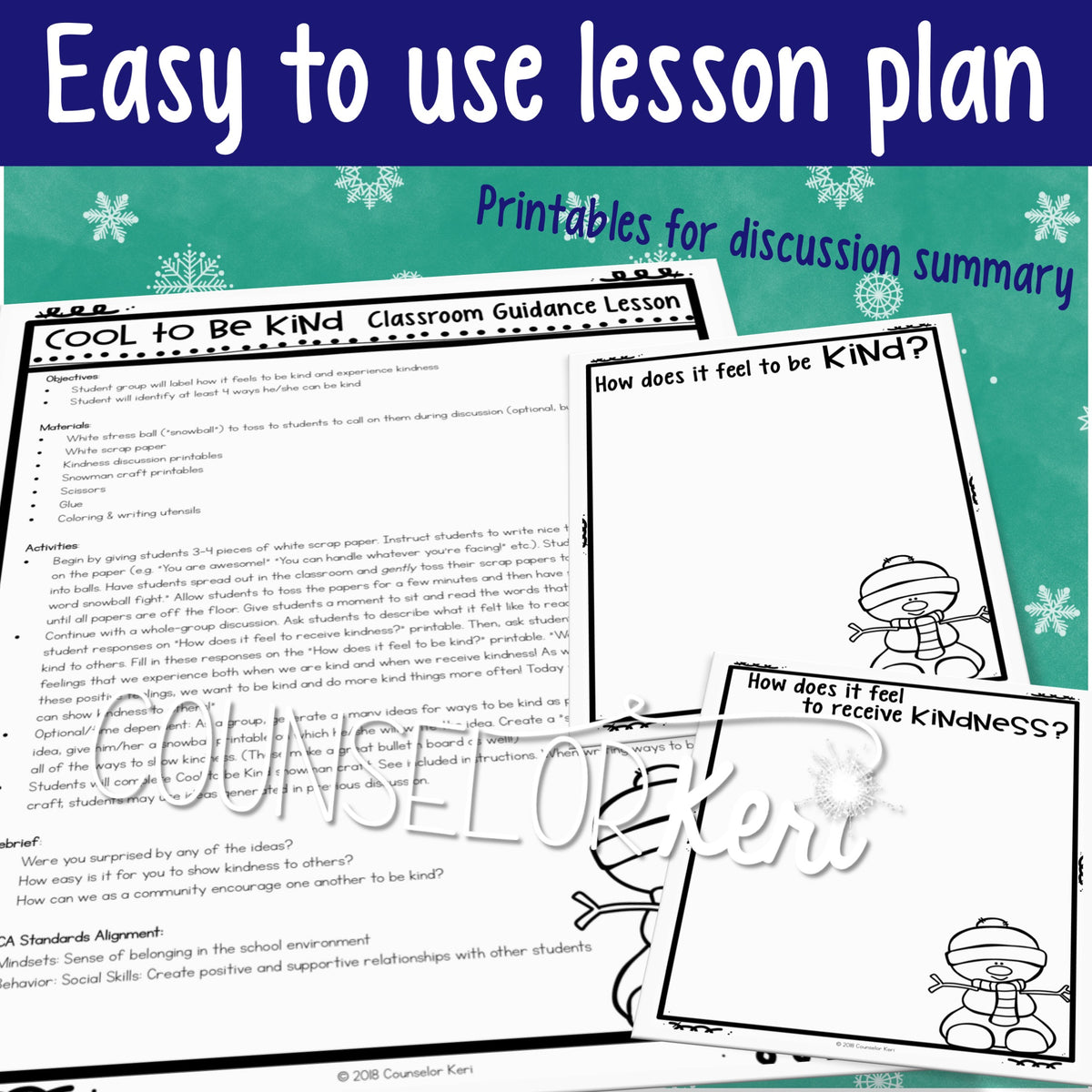 Winter Kindness Activity for Classroom Guidance Lesson or Group Counse ...