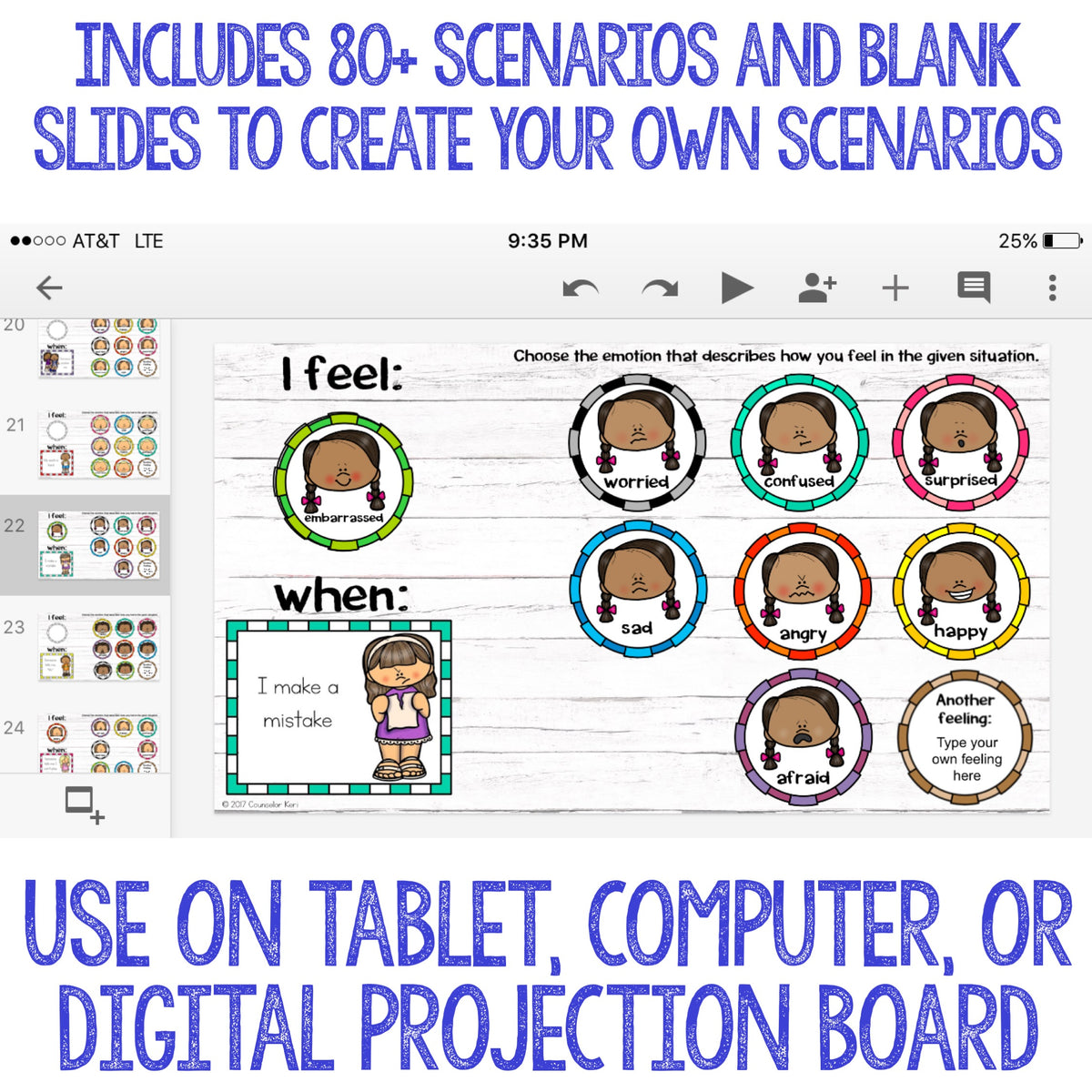 I Feel/When Feeling Labeling Digital Activity for Elementary School Co ...