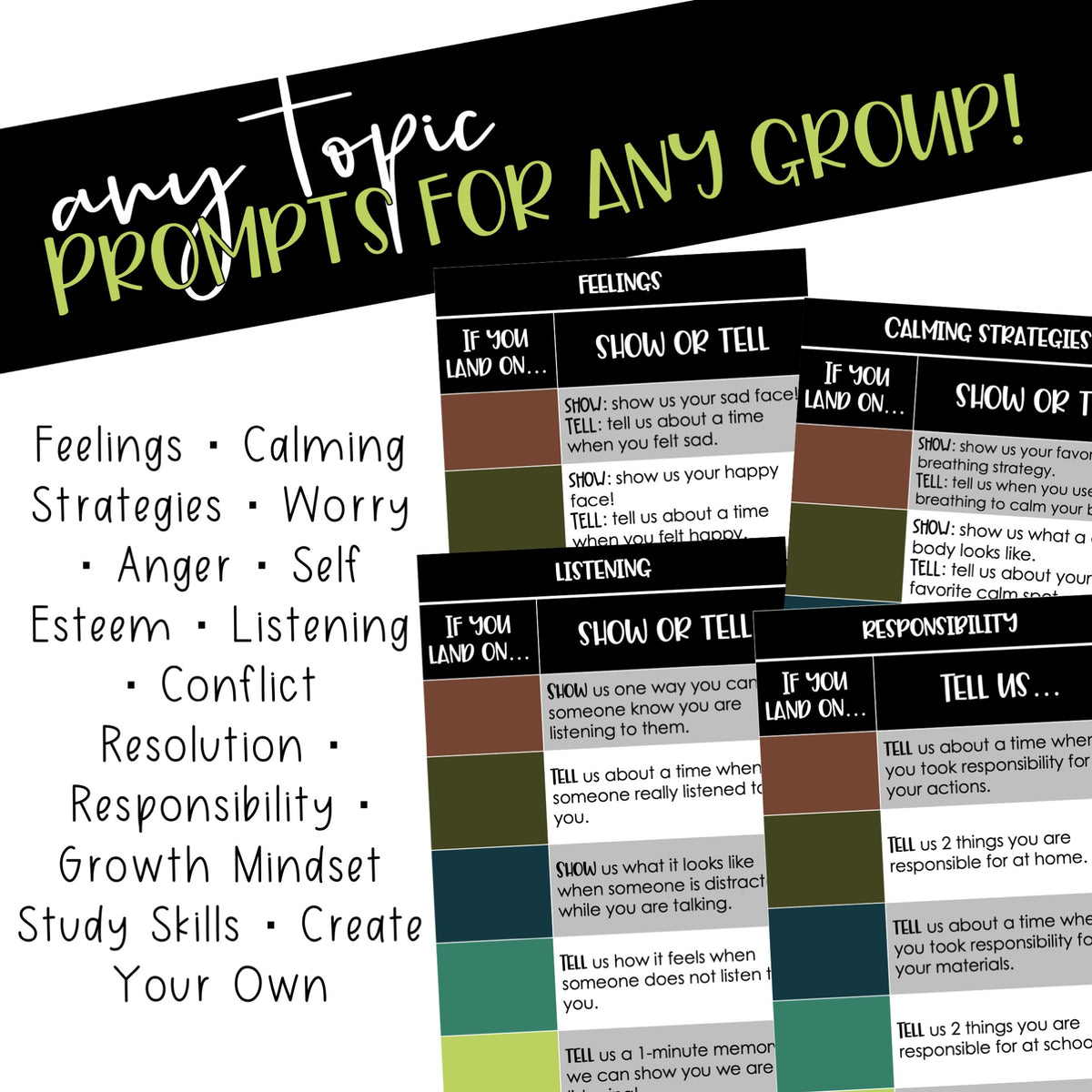 Counseling Game for Any Topic: School Counseling SEL Folder Games ...