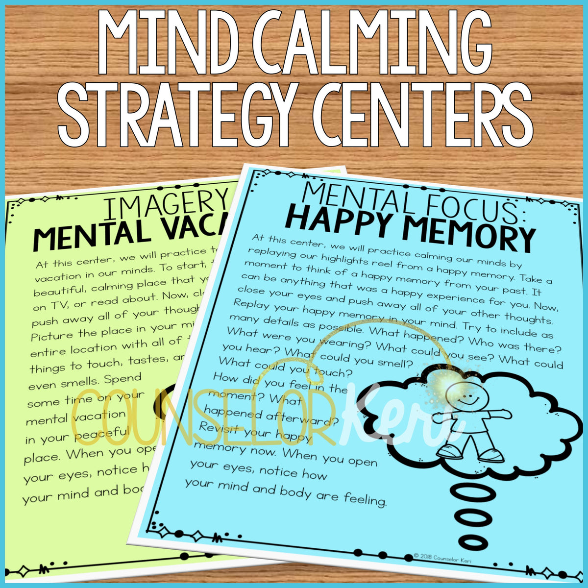 Mind Calming Strategies Centers: Coping Skills Classroom Guidance Less ...