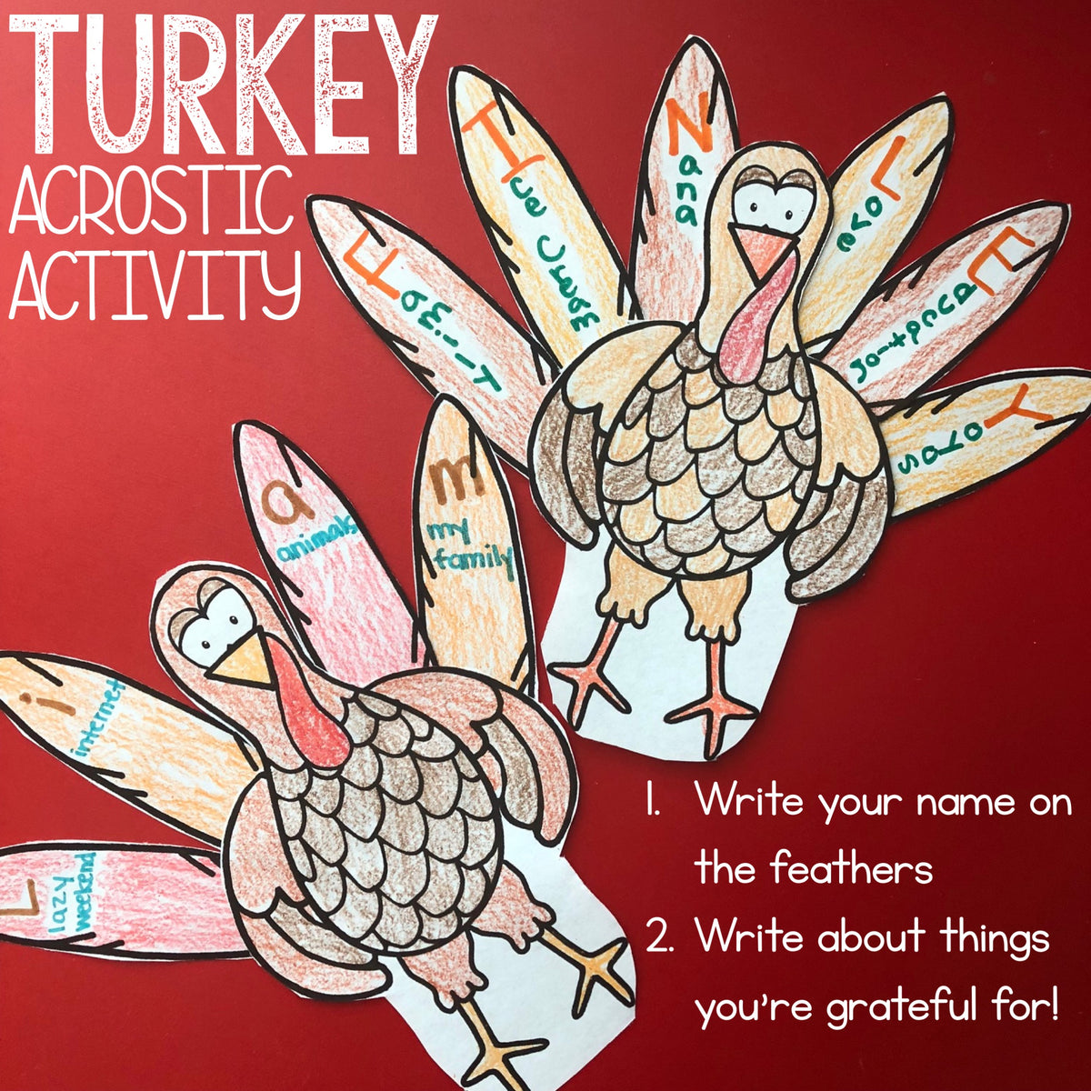 Thanksgiving Mindfulness Exercise and Thanksgiving Gratitude Craft ...