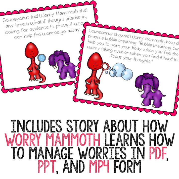 Managing Worry and Anxiety Classroom Guidance Lesson for School Counse ...