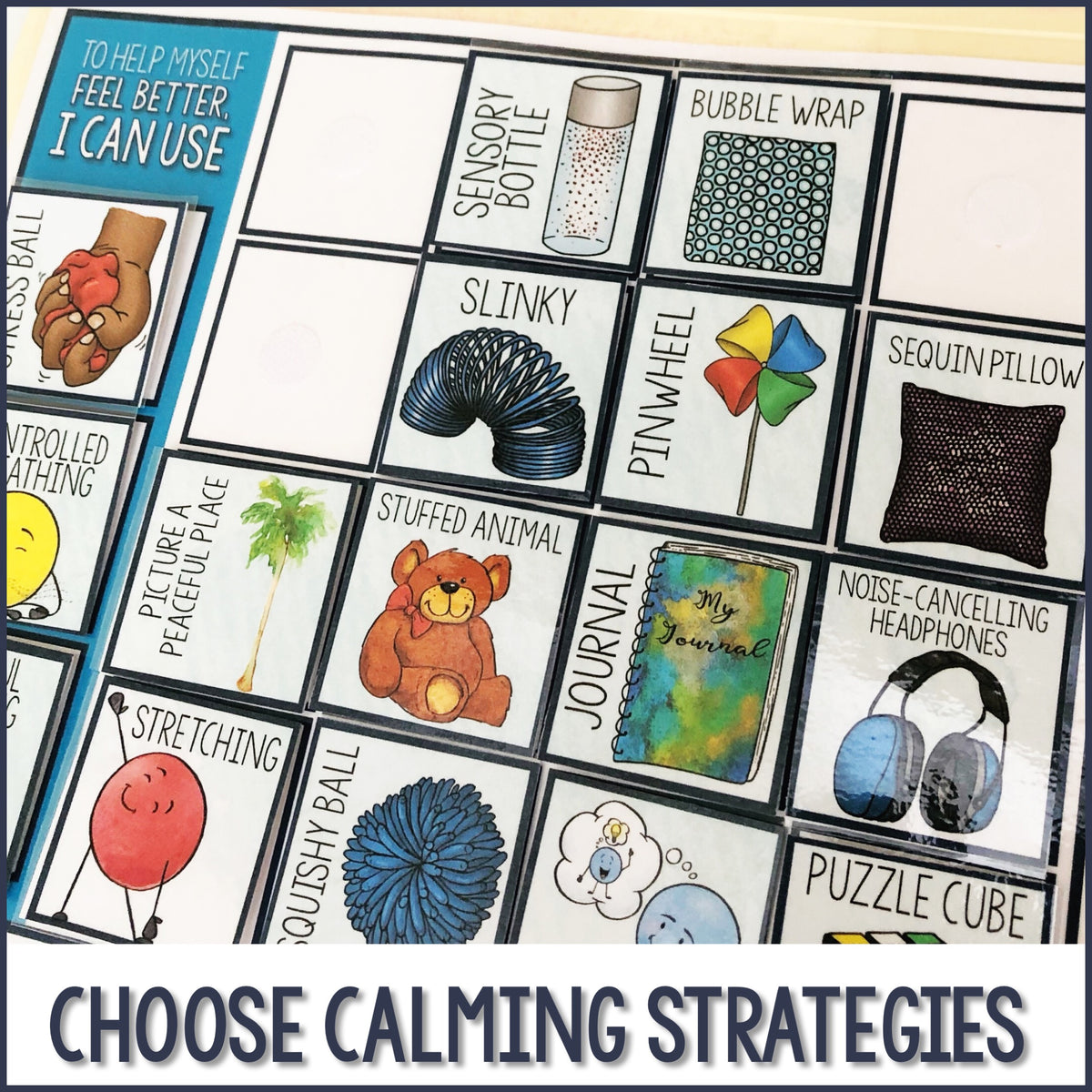 Calm Corner Feelings Check-in And Calming Strategies Choice Board for ...
