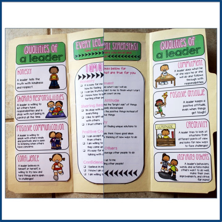 Elementary School Counseling Lap Book: Leadership Qualities – Counselor ...