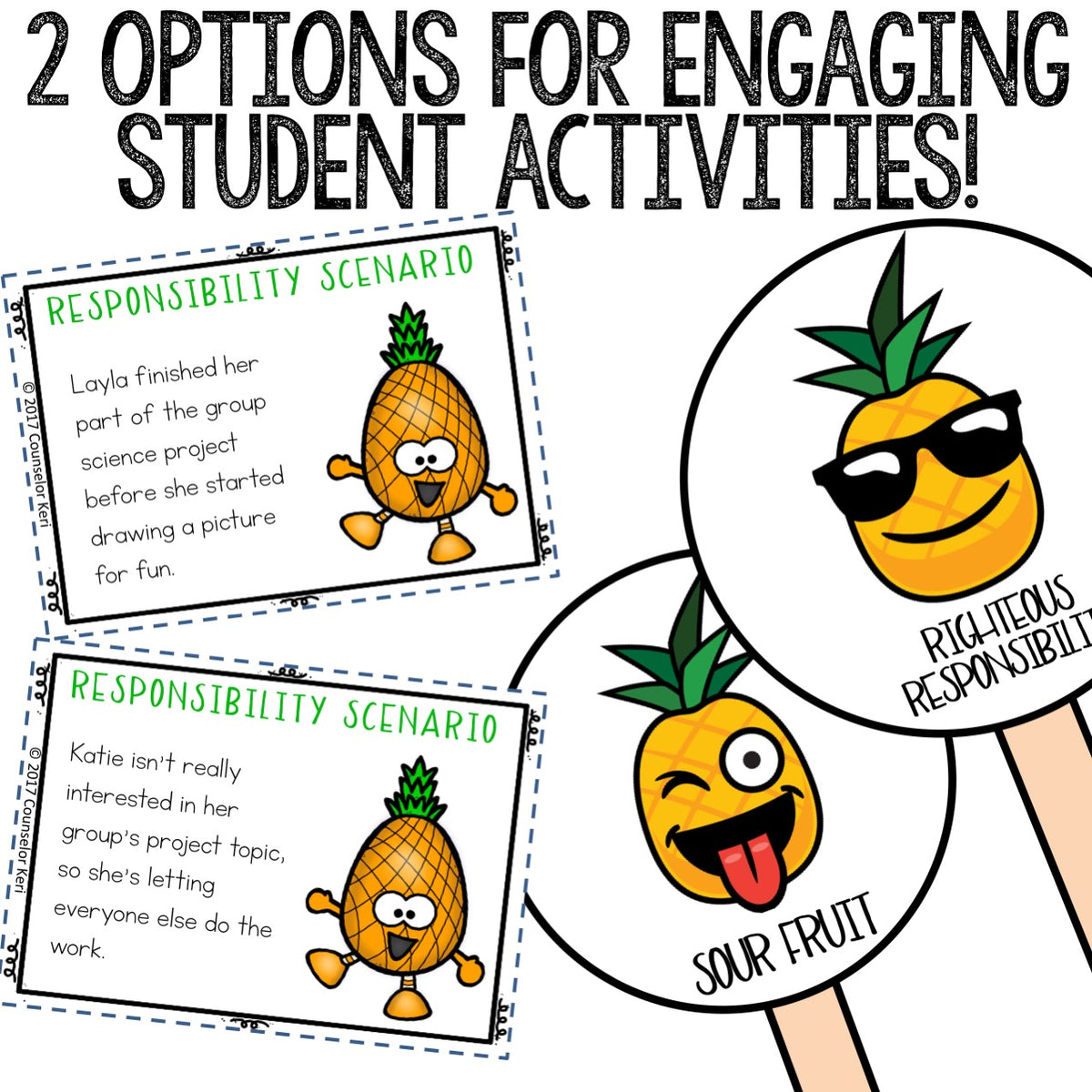 Responsibility Classroom Guidance Lesson for School Counseling Pineapp ...