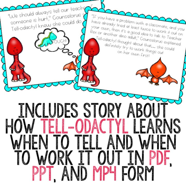 When to Tell Classroom Tattling Lesson for Early Elementary School Cou ...