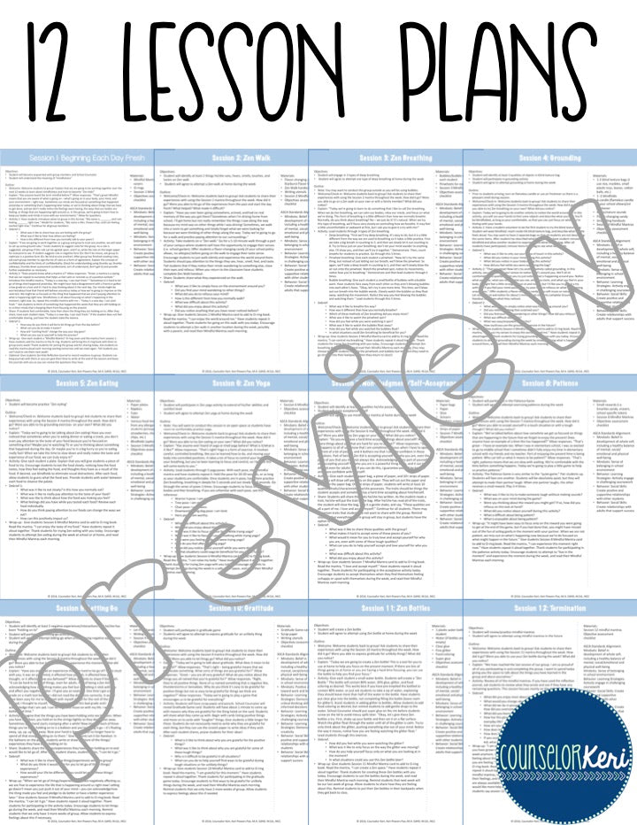 Zen Kids: Mindfulness Group Counseling Program with Mindfulness Activi ...