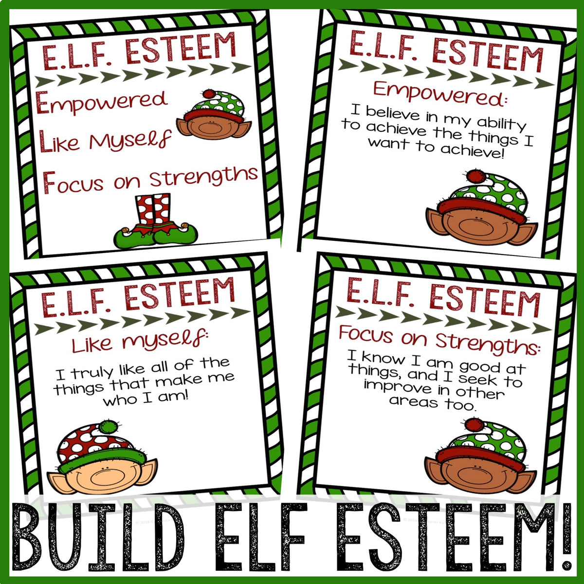 Christmas Classroom Guidance Lesson Self Esteem Activity for School Co ...