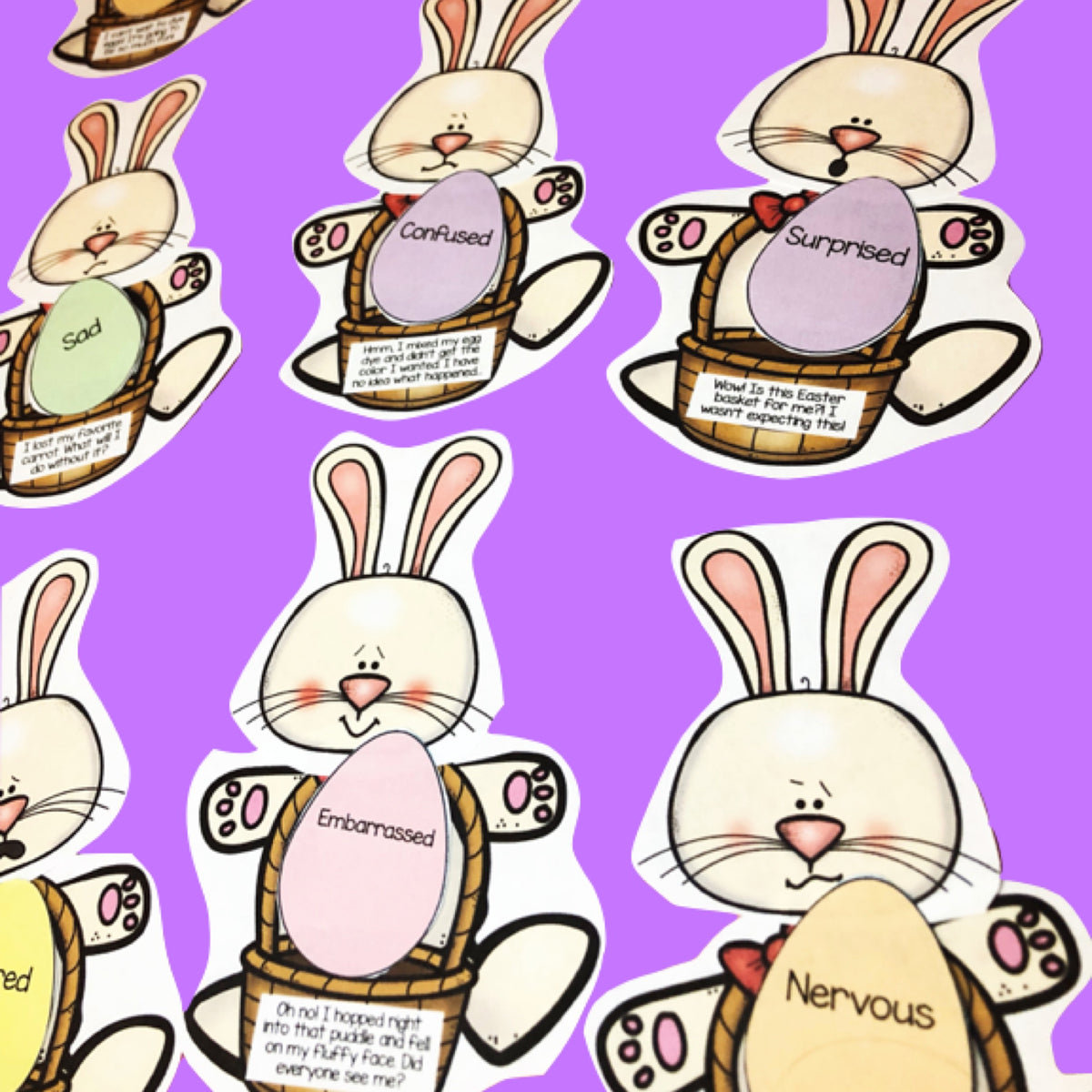 Feelings and Emotions Matching for Easter or Spring Activity School Co ...