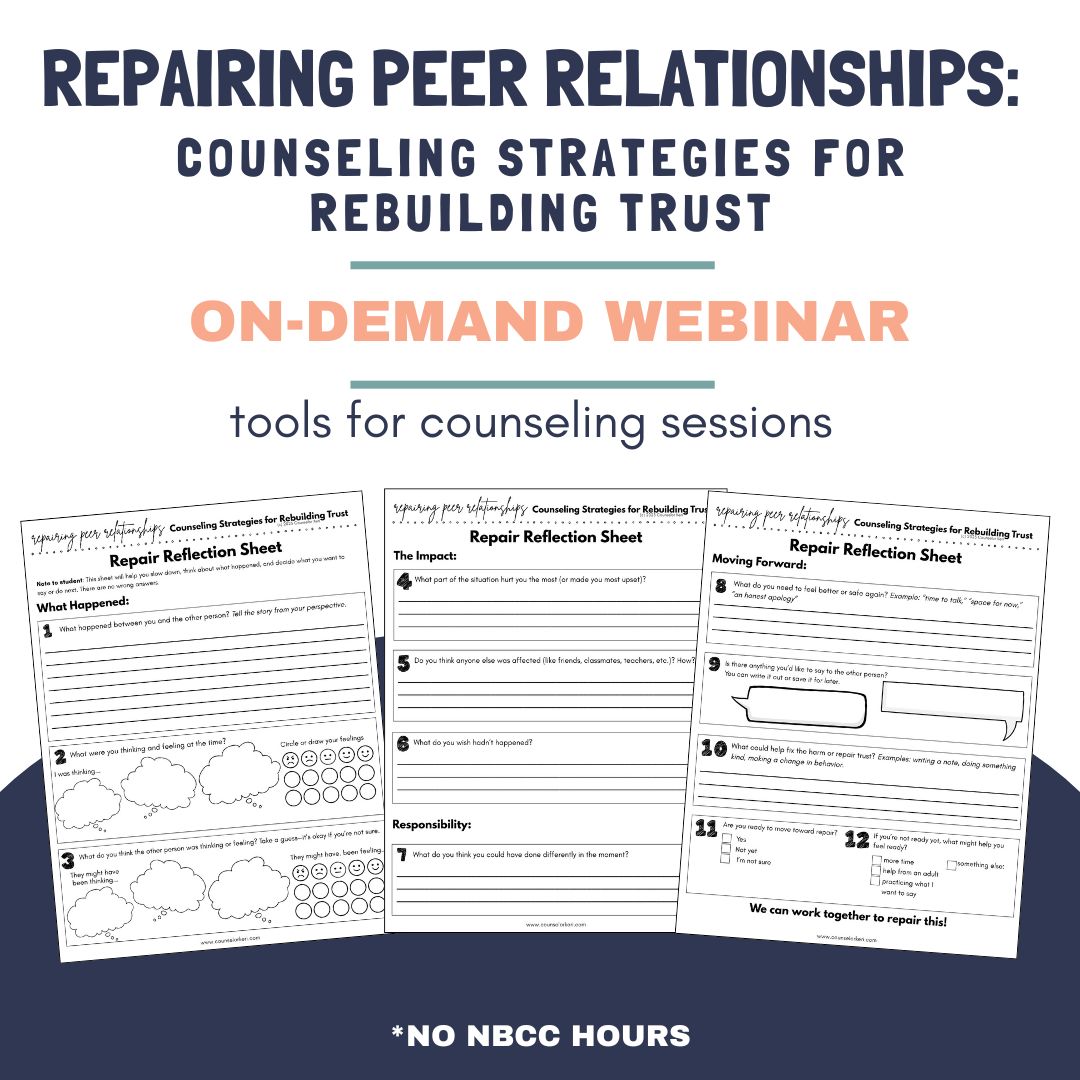 Repairing Peer Relationships: Counseling Strategies for Rebuilding Tru ...