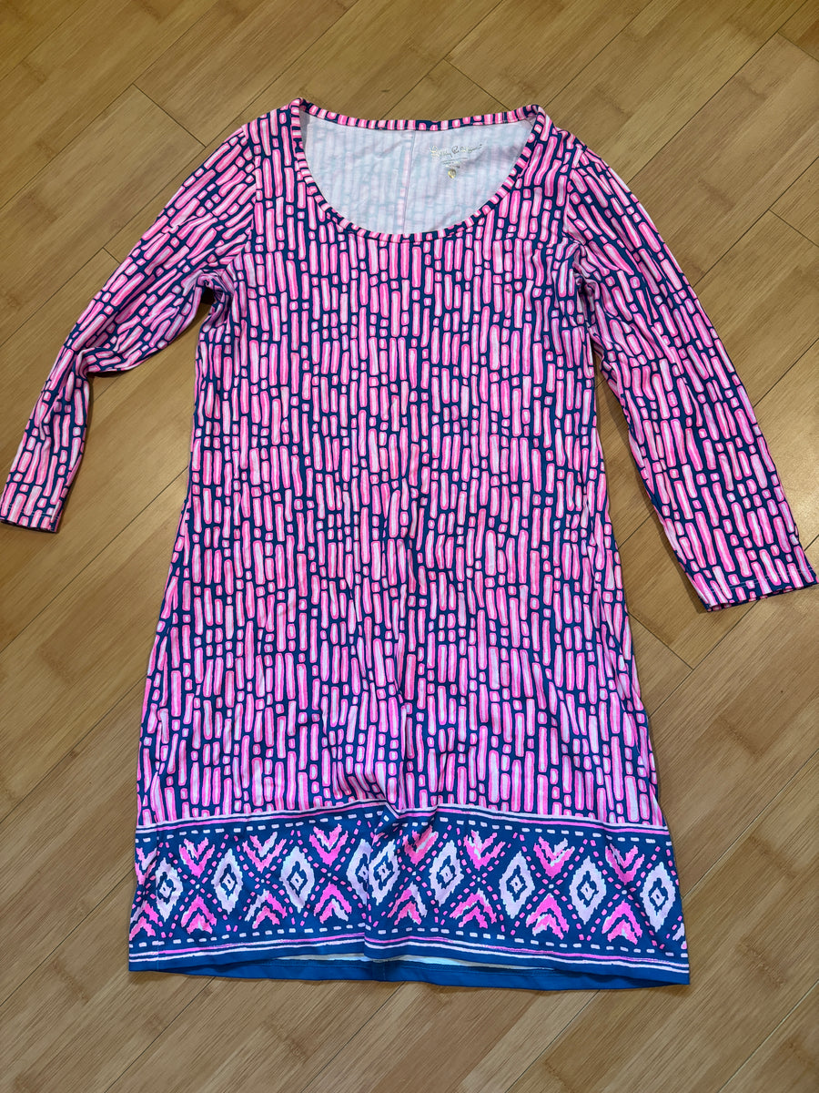 Lilly Pulitzer Medium Pink Geometric Shift Dress – Counselor Keri