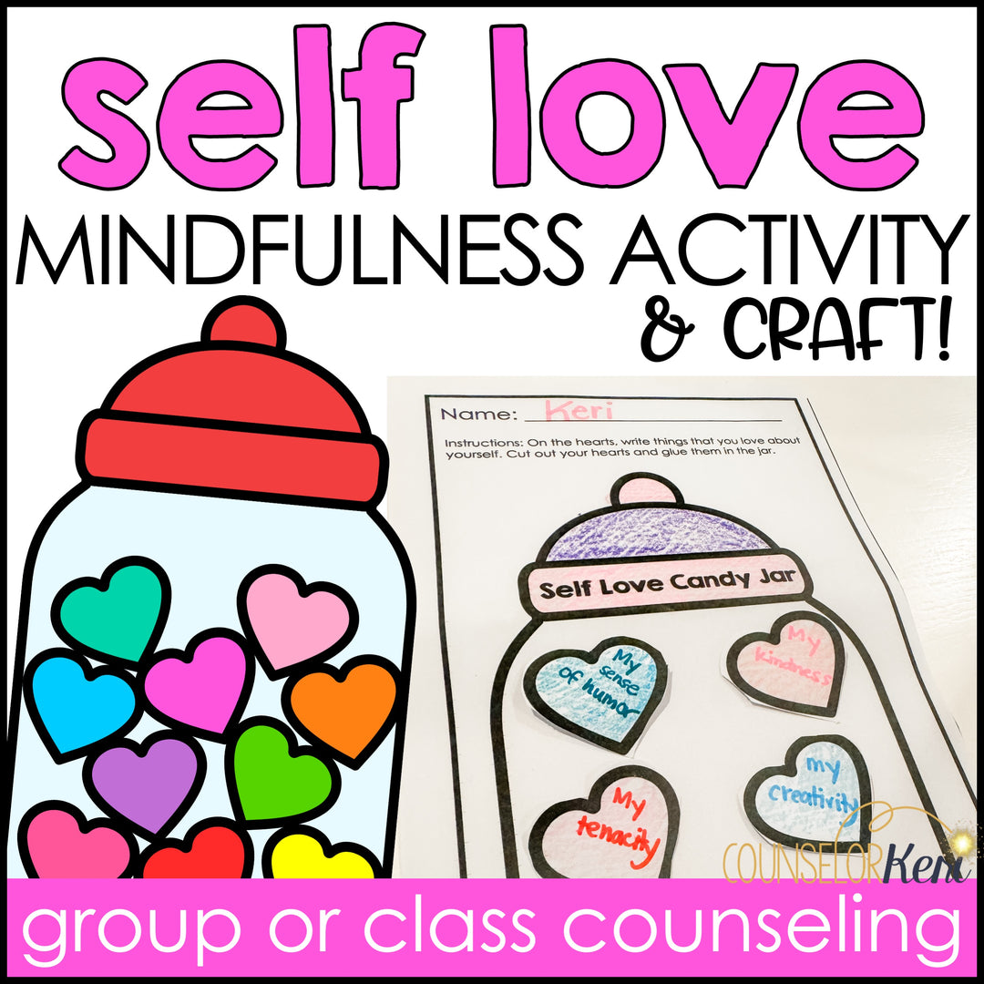 Valentine's Day Self Love Mindfulness Activity Valentines Day Craft ...