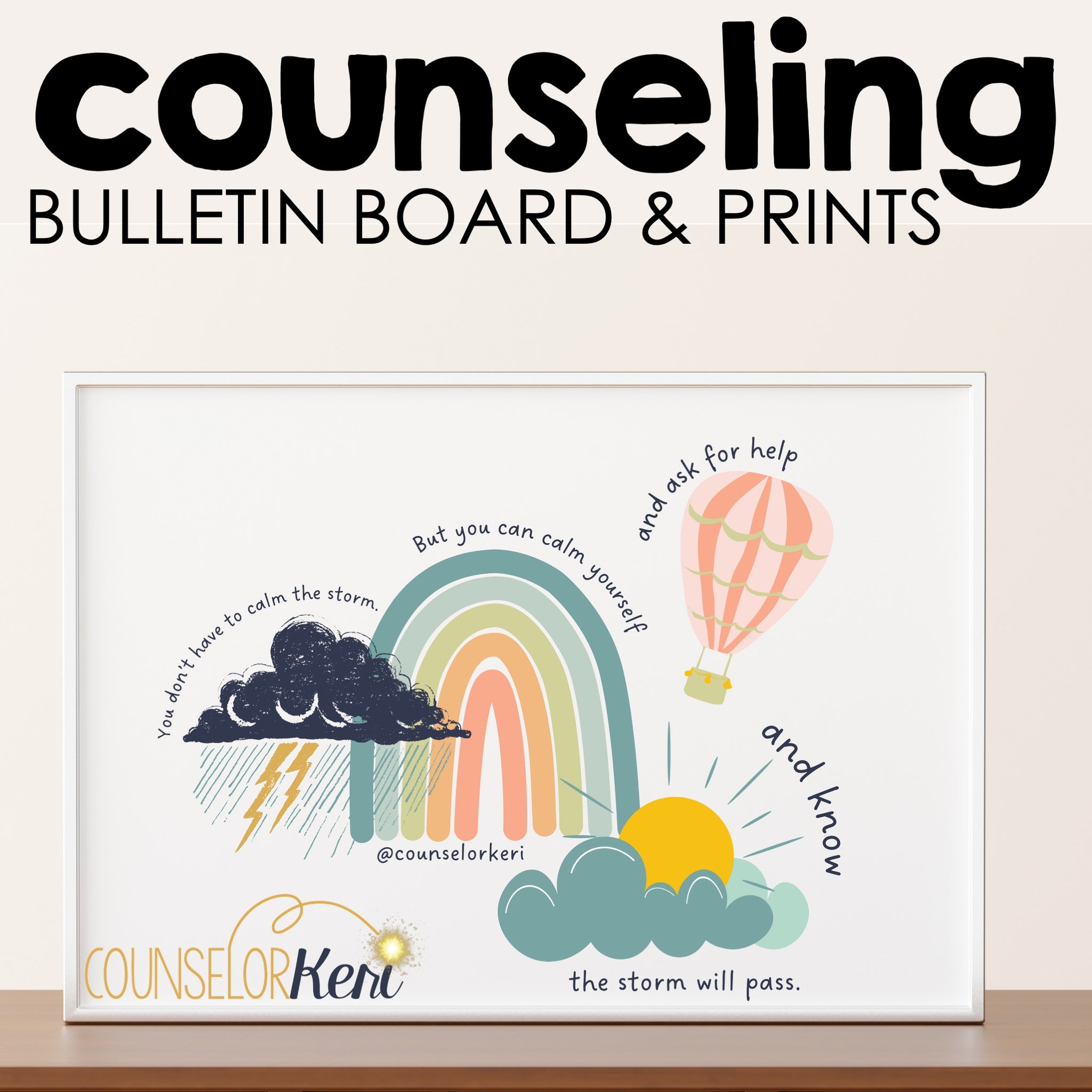 Storm Counseling Bulletin Board and Prints – Counselor Keri